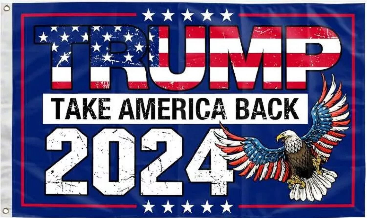 3X5 TRUMP VANCE 2024 MAGA TAKE AMERICA BACK BLUE FLAG BANNER W ...