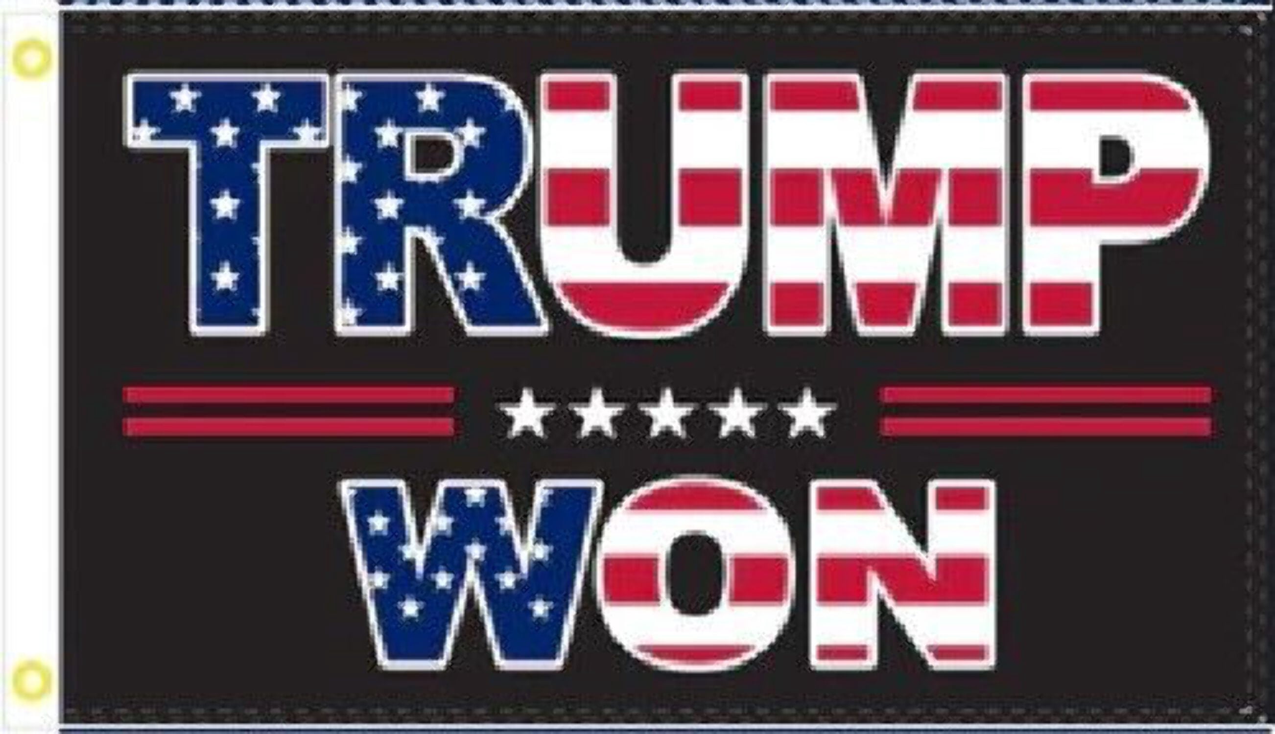 3X5 TRUMP WON BLACK USA PATRIOTIC FLAG BANNER 100D Decor - Walmart.com