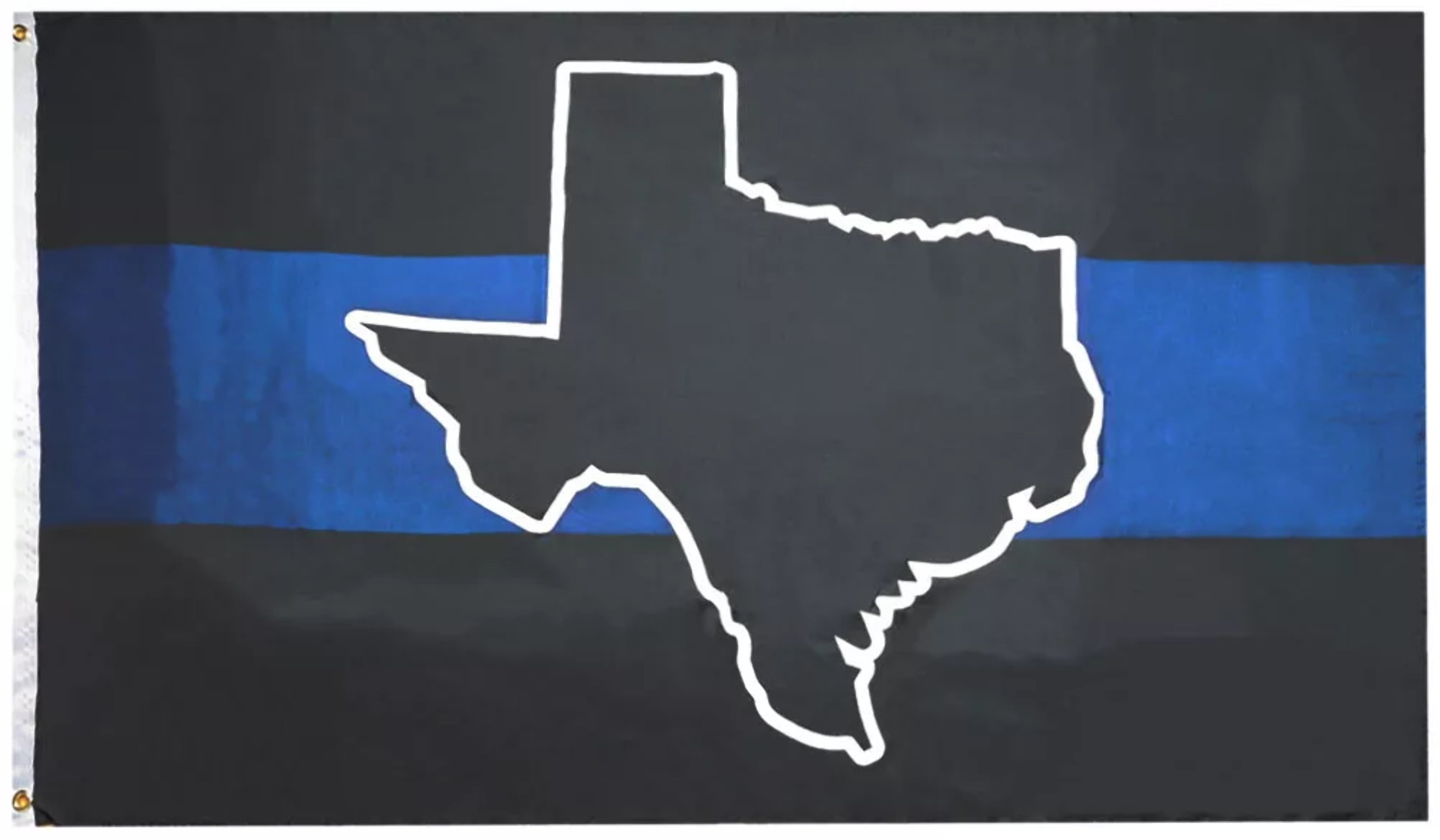 3X5 Texas BORDER PATROL STATE POLICE Map Thin Blue Line Police Black ...