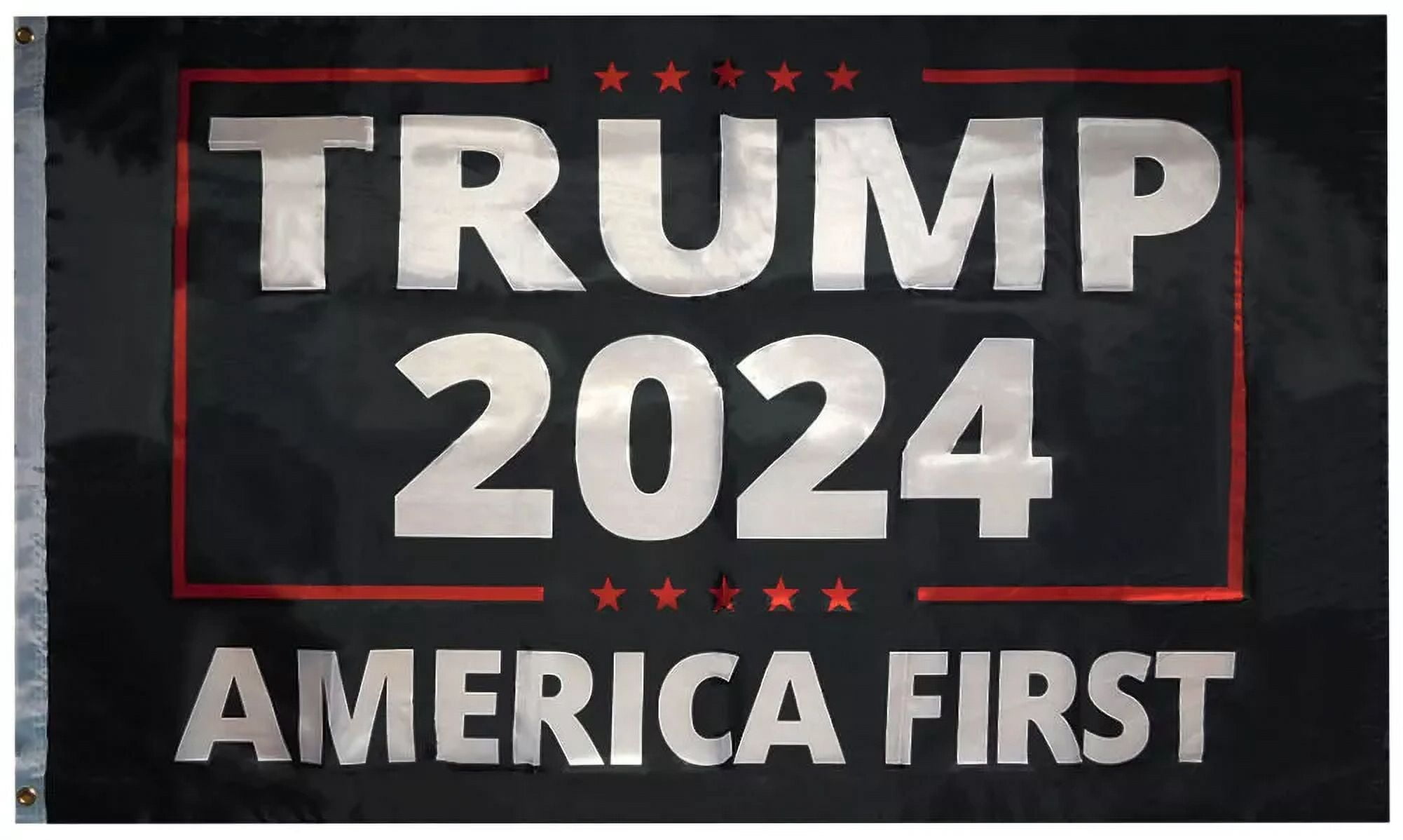 3X5 Trump VANCE 2024 America First Black 150D PRINTED NYLON Flag Banner ...