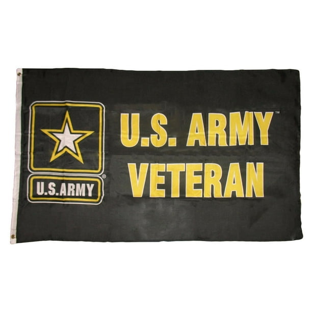 3X5 US Army Veteran Black 3'x5' United States Army Strong Star Banner ...