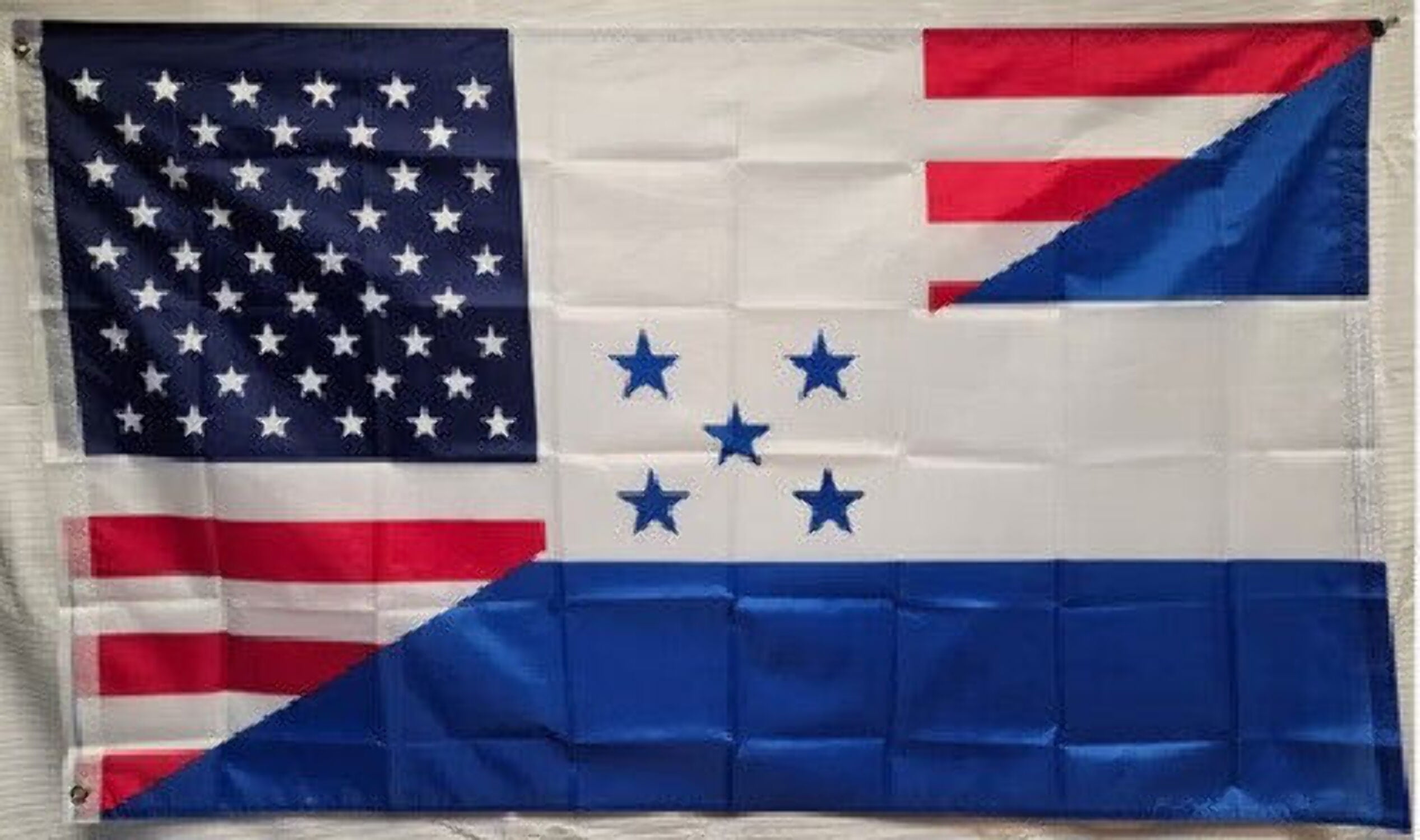 3X5 USA HONDURAS FRIEDSHIP COMBINATION FLAG BANNER 100D (DARK BLUE ...