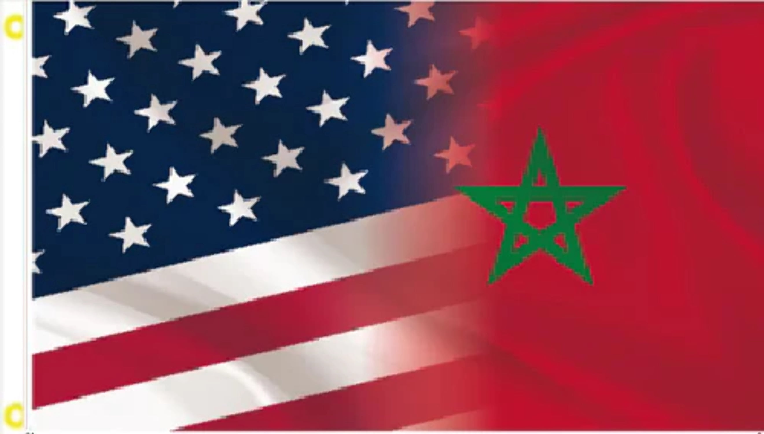 3X5 USA MOROCCO FRIENDSHIP COMBINATION HERITAGE FLAG BANNER 100D ...