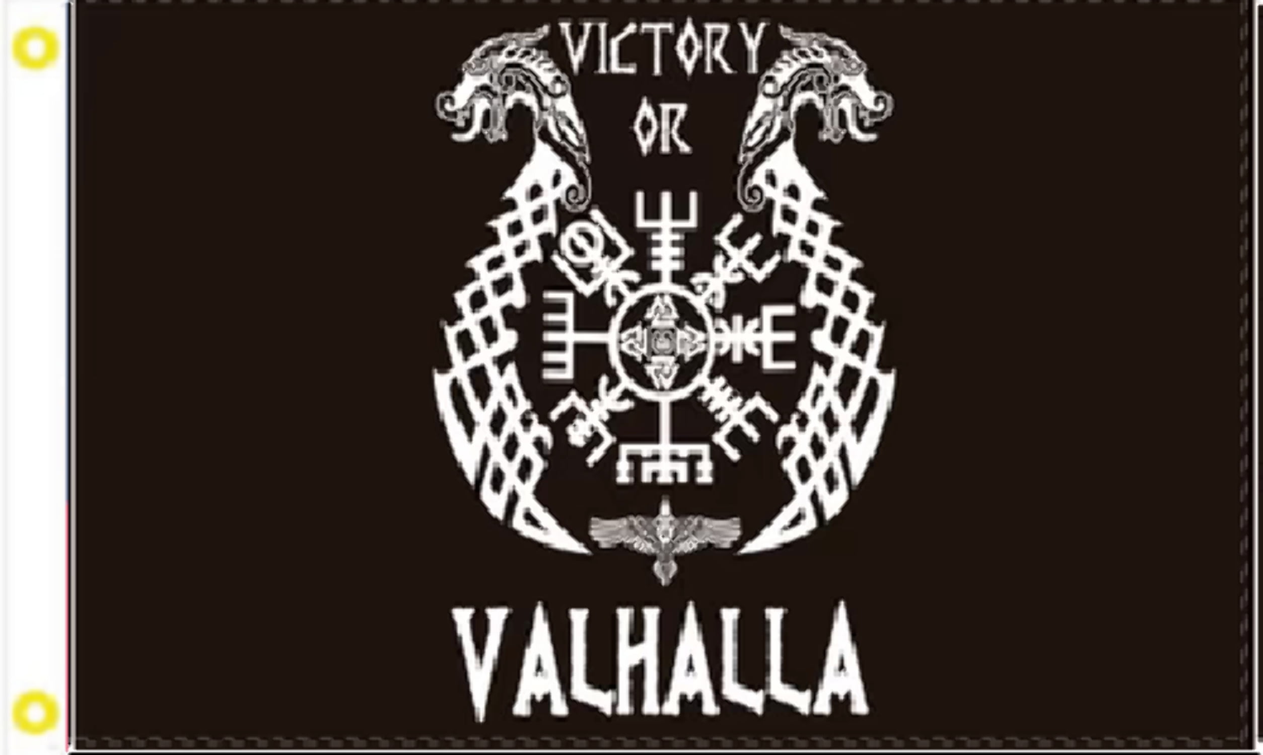 3X5 VICTORY OR VALHALLA (DEATH) VIKING COMPASS SYMBOL FLAG 100D ...