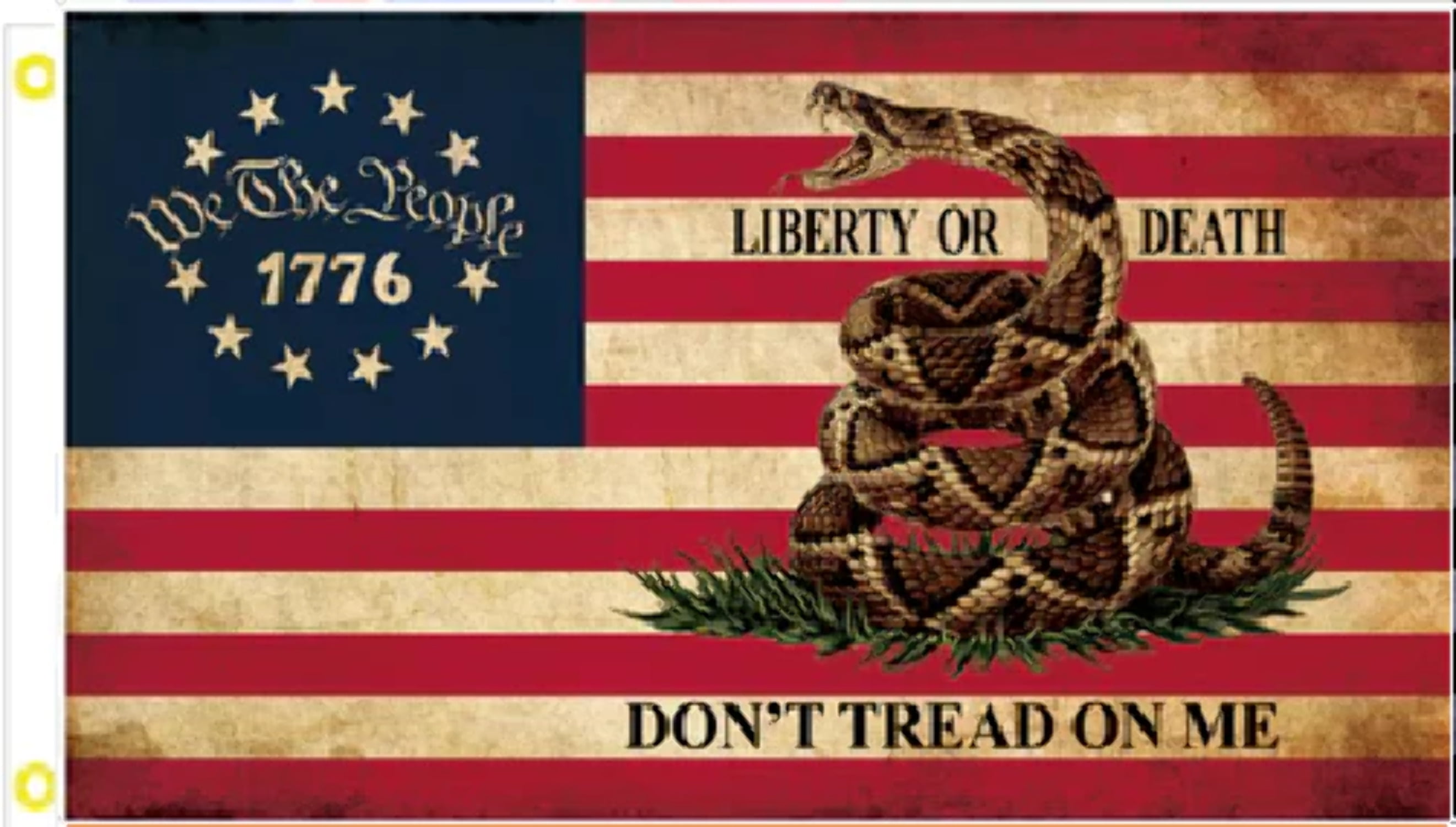 3X5 WE THE PEOPLE 1776 VINTAGE LIBERTY OR DEATH GADSDEN DON'T TREAD ON ...