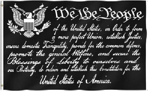 3X5 WE THE PEOPLE DECLARATION OF INDEPENDENCE BLACK TACTICAL FLAG ...