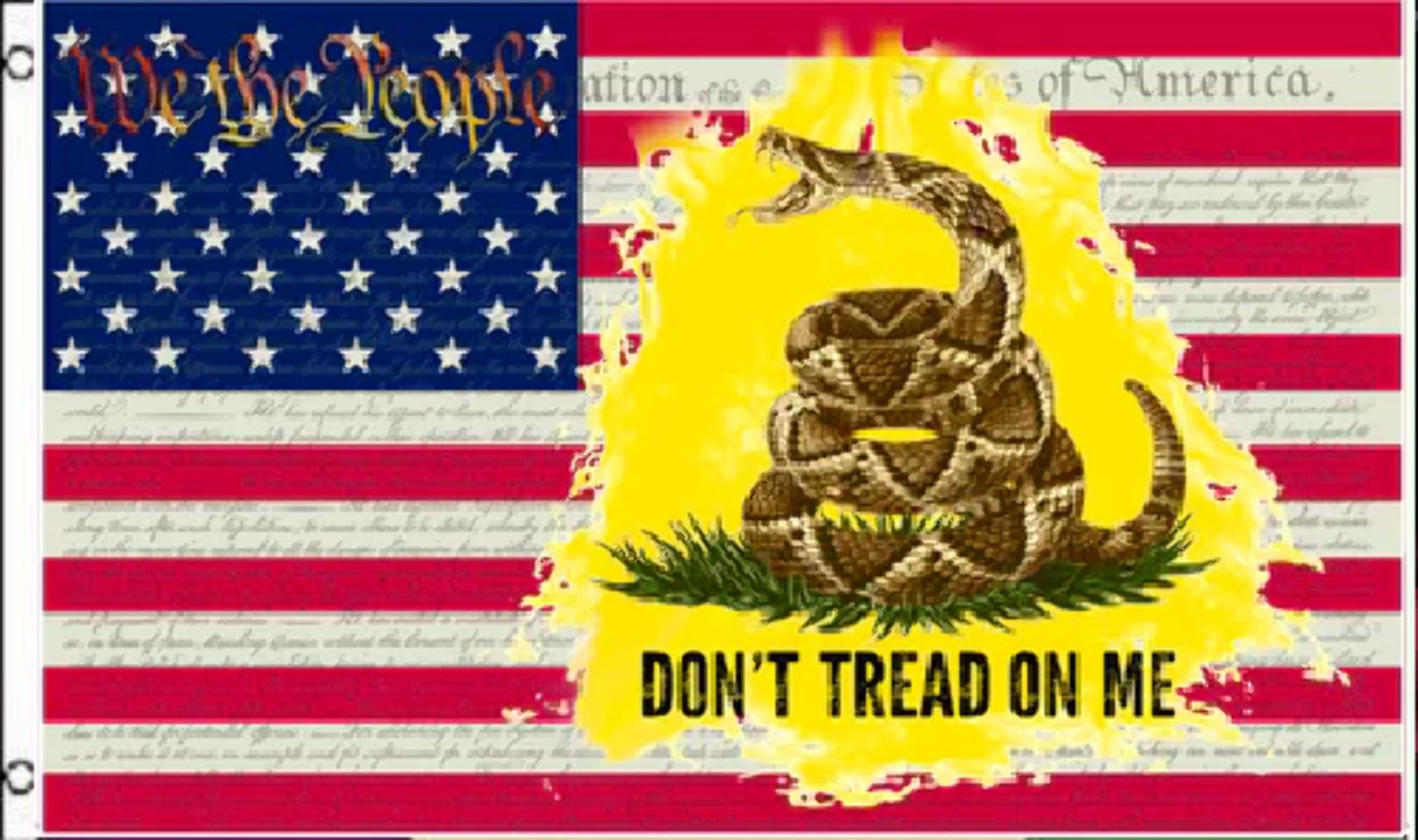 3X5 WE THE PEOPLE USA PATRIOTIC GADSDEN DON'T TREAD ON ME FLAG BANNER ...