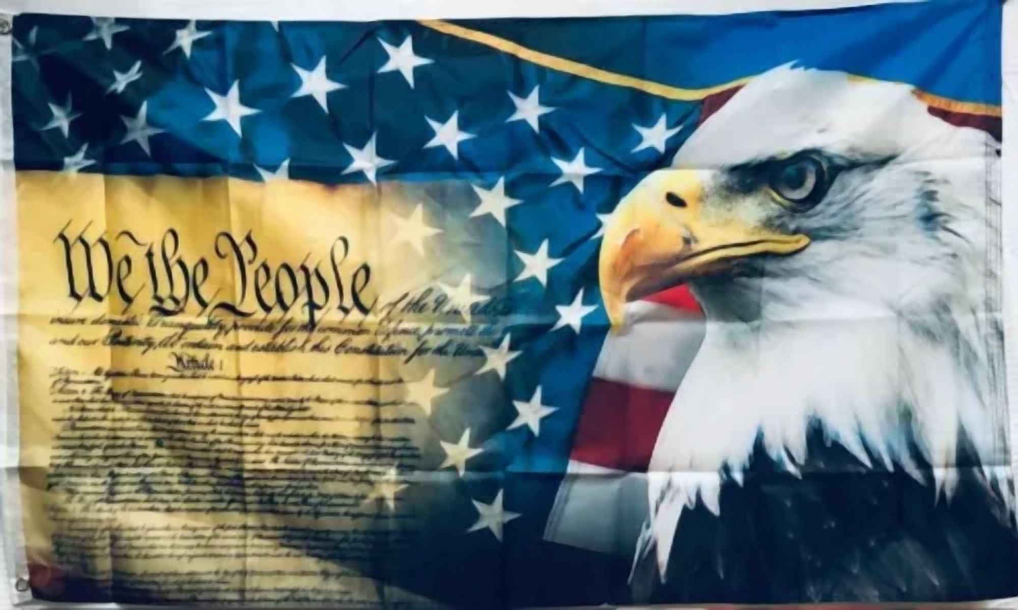 3X5 We The People Bald Eagle Constution Declaration Patriotic Usa Flag ...