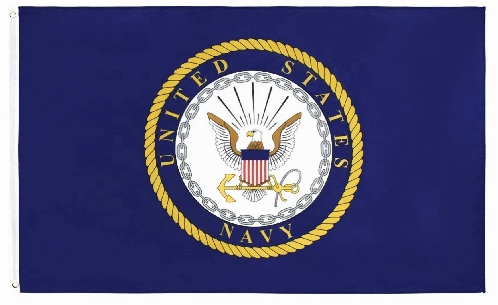 3X5Ft United States Navy Flag Usn Emblem Banner Us Military Pennant ...