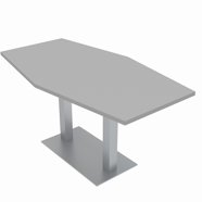 4 Person Square Meeting Table With Square Metal Base 46" Square Table ...