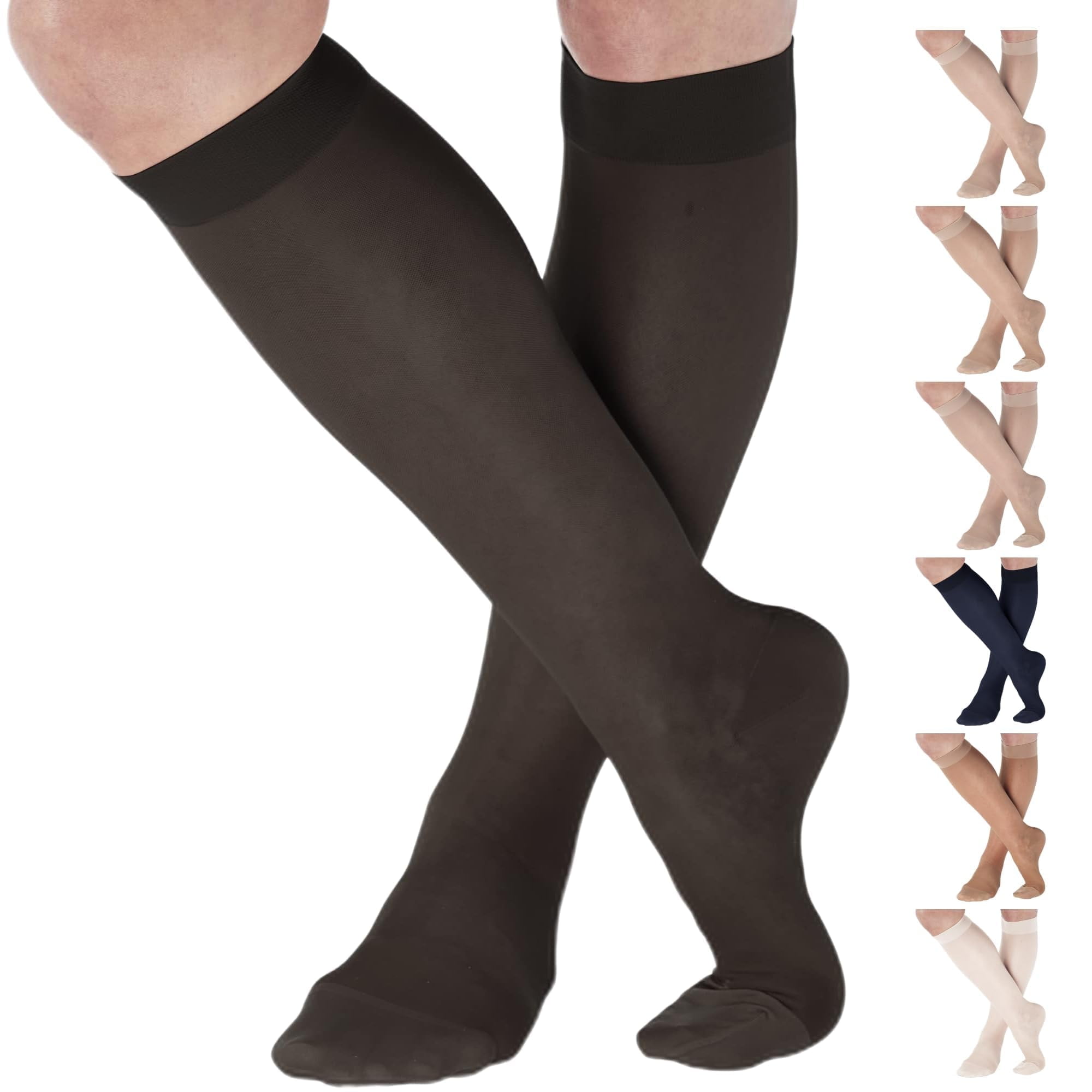 3XL Compression Knee High for Women 15-20mmHg by Absolute Support ...