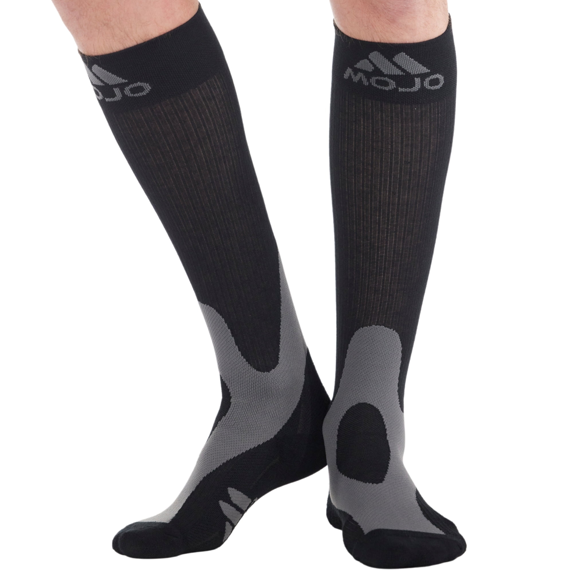 3XL Extra Large Unisex Compression Socks 20-30mmHg for Travel - Black ...