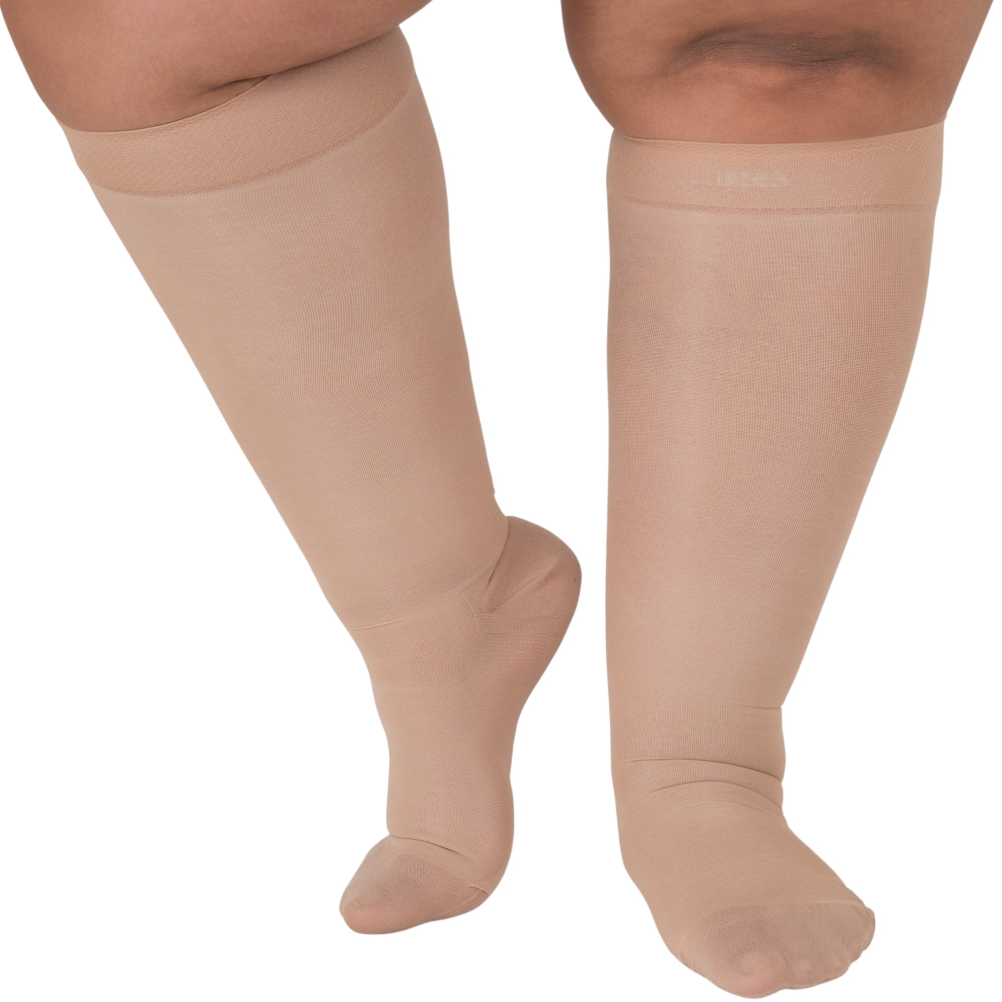 3XL Womens Compression Knee High 15-20mmHg by Absolute Support - Beige ...