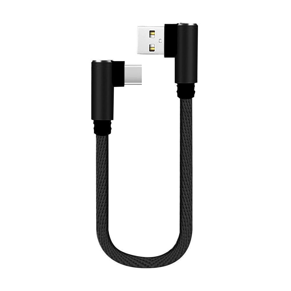 3a 25cm Usb To Type C Short Charging Cable Elbow 90 Cable Micro C Usb ...