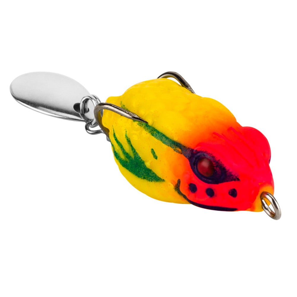 3cm/4.3g Soft Jumping Frog Lure With Dual Hooks Snakehead Handy Fishing ...