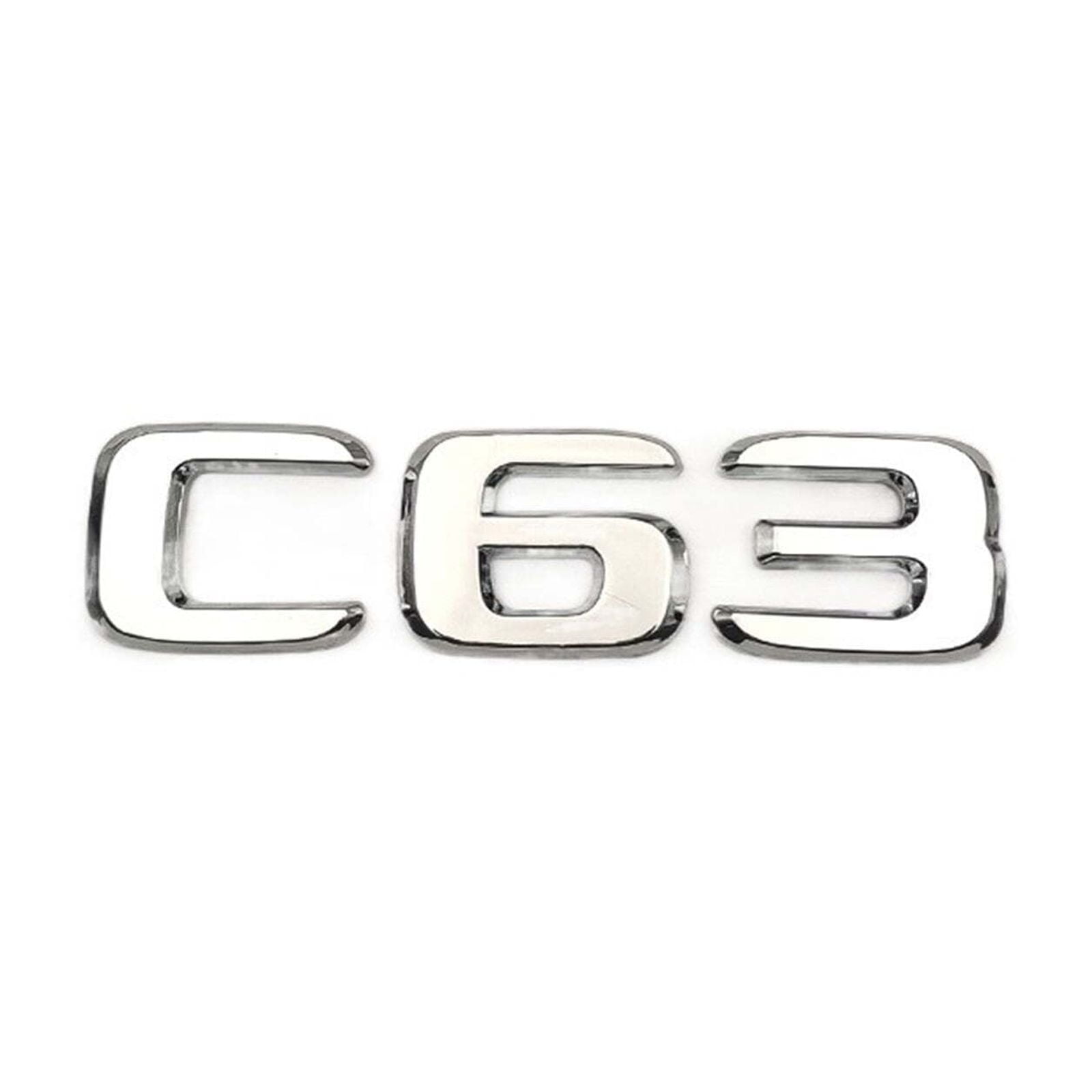 3d ABS Black Chrome C63 Logo Letters Car Trunk Emblem Badge Decal ...