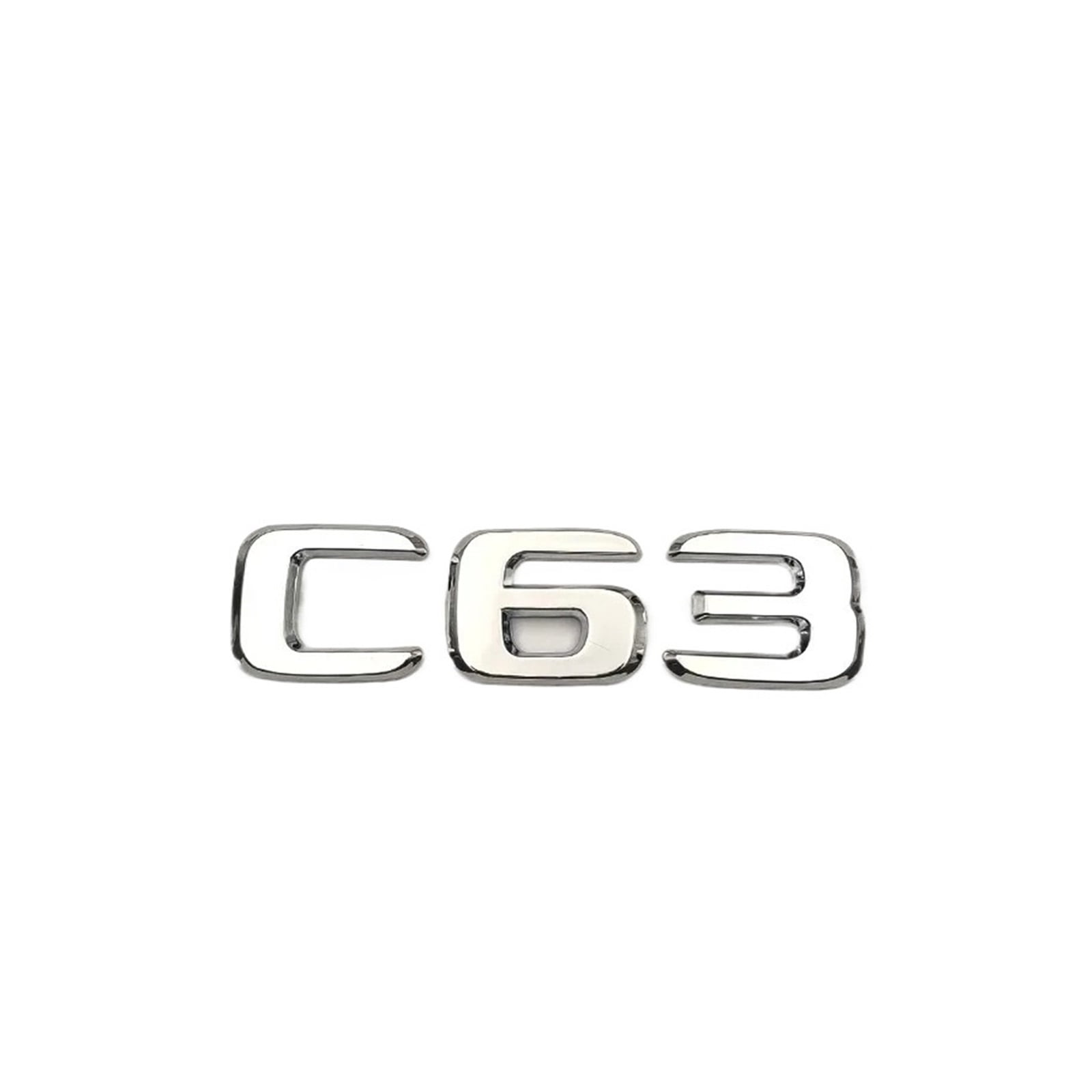 3d ABS Black Chrome C63 Logo Letters Car Trunk Emblem Badge Decal Fit ...