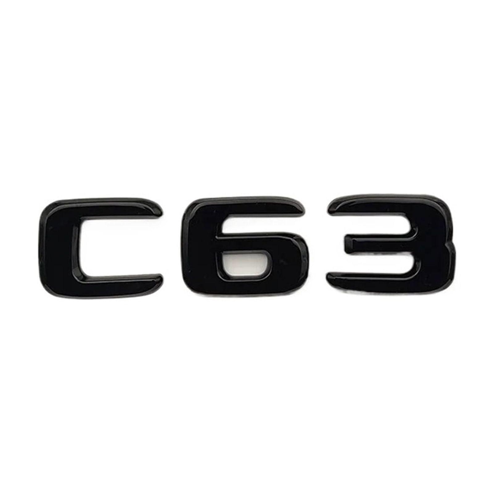 3d ABS Black Chrome C63 Logo Letters Car Trunk Emblem Badge Decal Fit ...