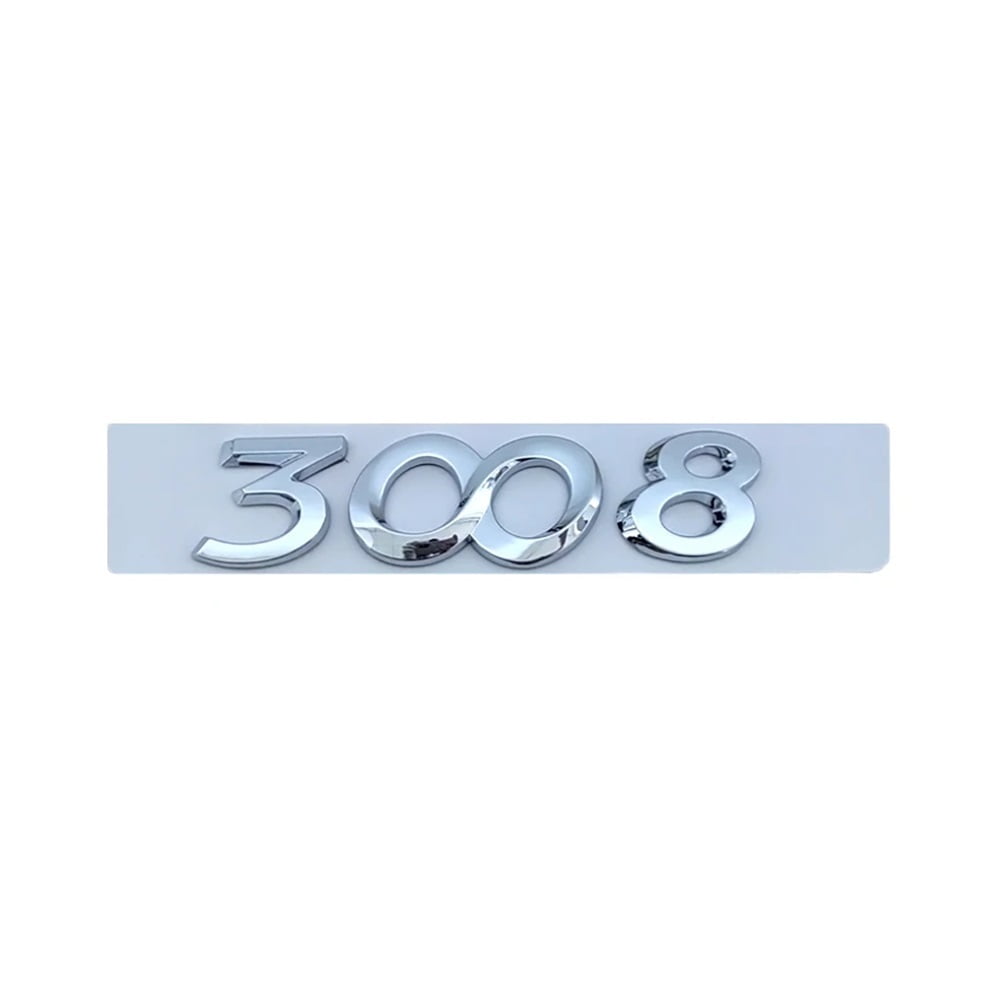 3d ABS Chrome Black Logo 3008 2008 4008 5008 Emblem Number Letters ...