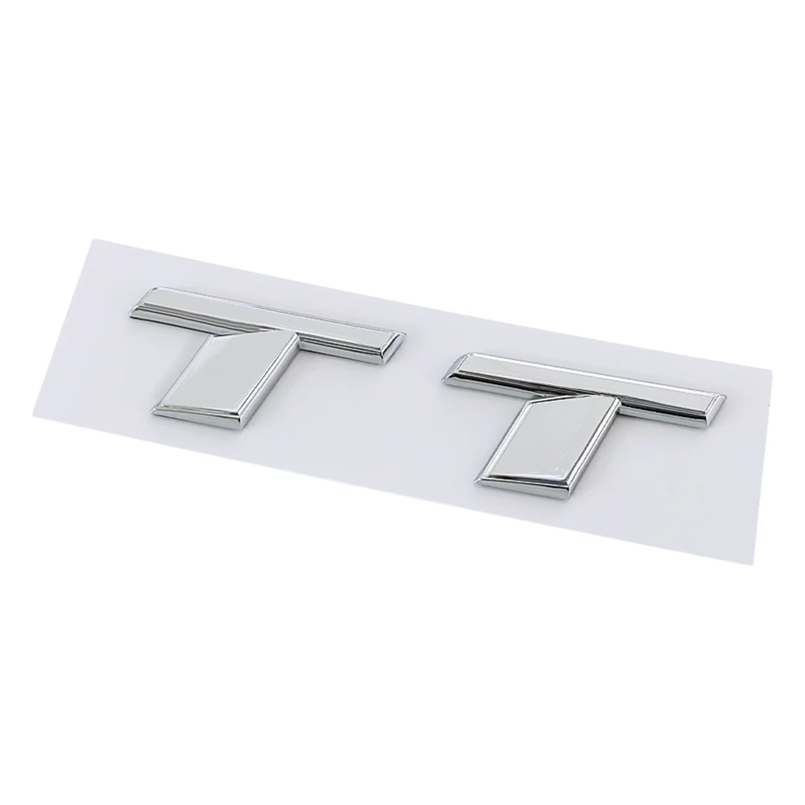 3d ABS Chrome Black TT Logo Letters Car Trunk Emblem Badge Decal Fit ...