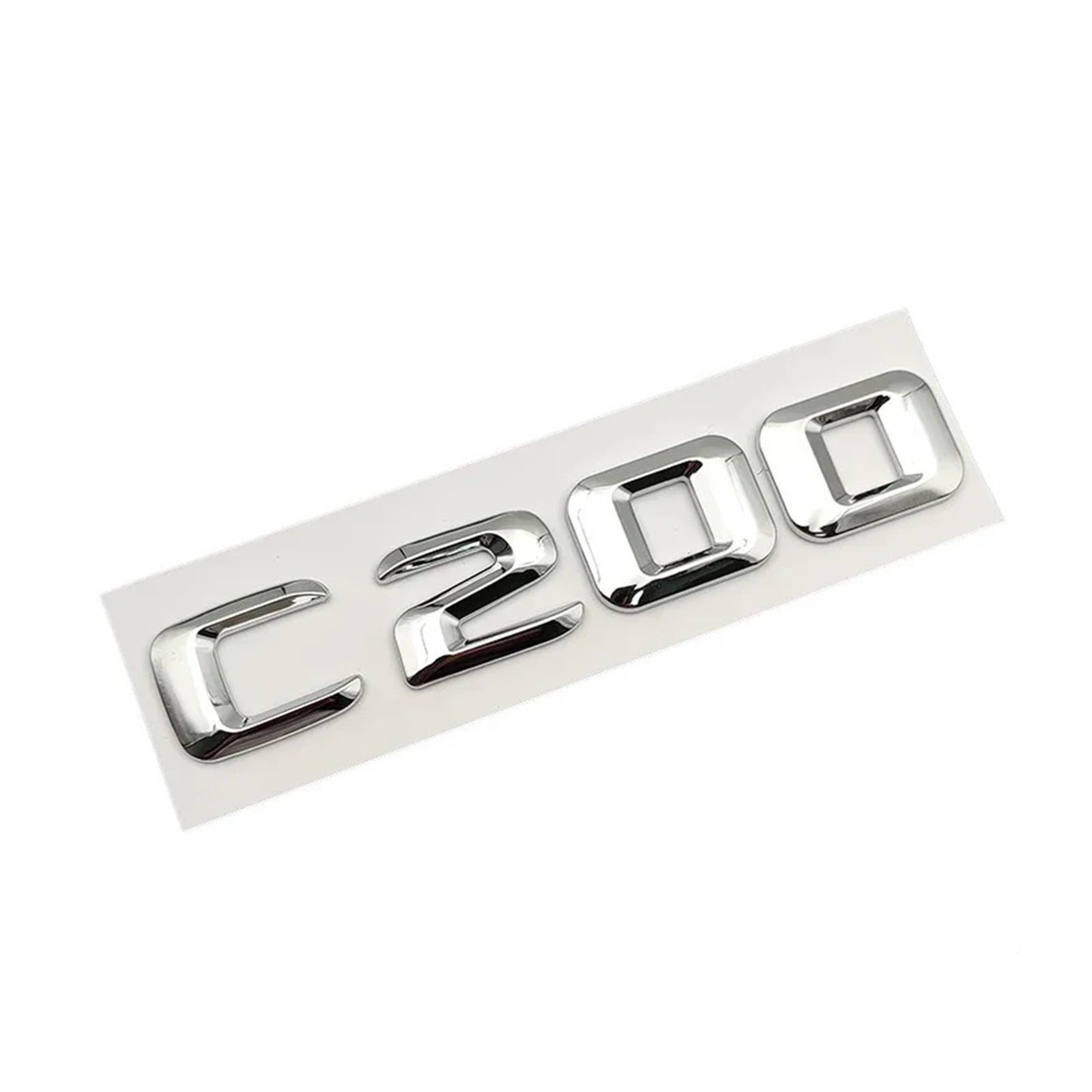3d ABS Chrome Letters Car Rear Trunk Emblem Badge Sticker C200 C300 C400 4MATIC Logo Fit For ...