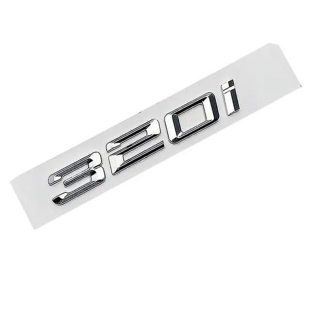 3d Abs Chrome Black Logo 320i Emblem Nameplate Decal Car Trunk Letters ...