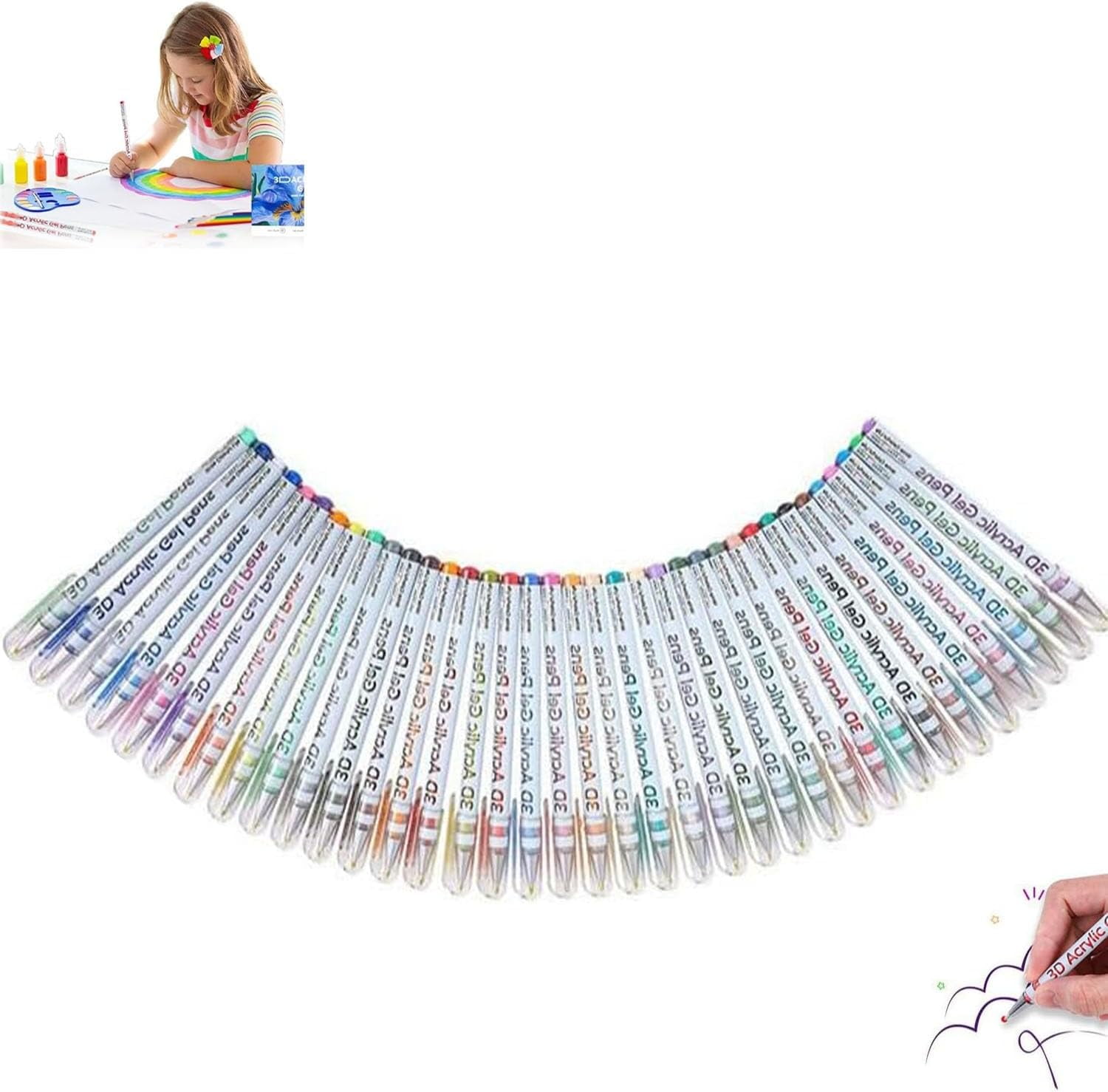 3d Acrylic Pen, 3d Acrylic Gel Pens Write Colorful Life, 3d Acrylic 1 ...