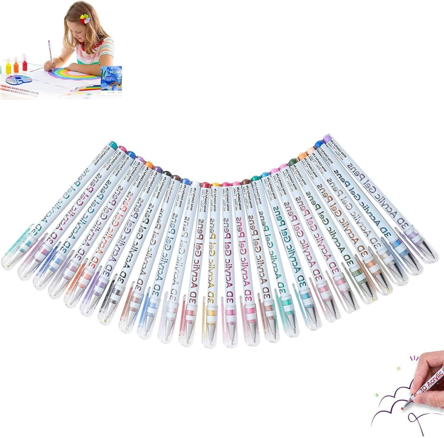 3d Acrylic Pen, 3d Acrylic Gel Pens Write Colorful Life, 3d Acrylic 1 ...