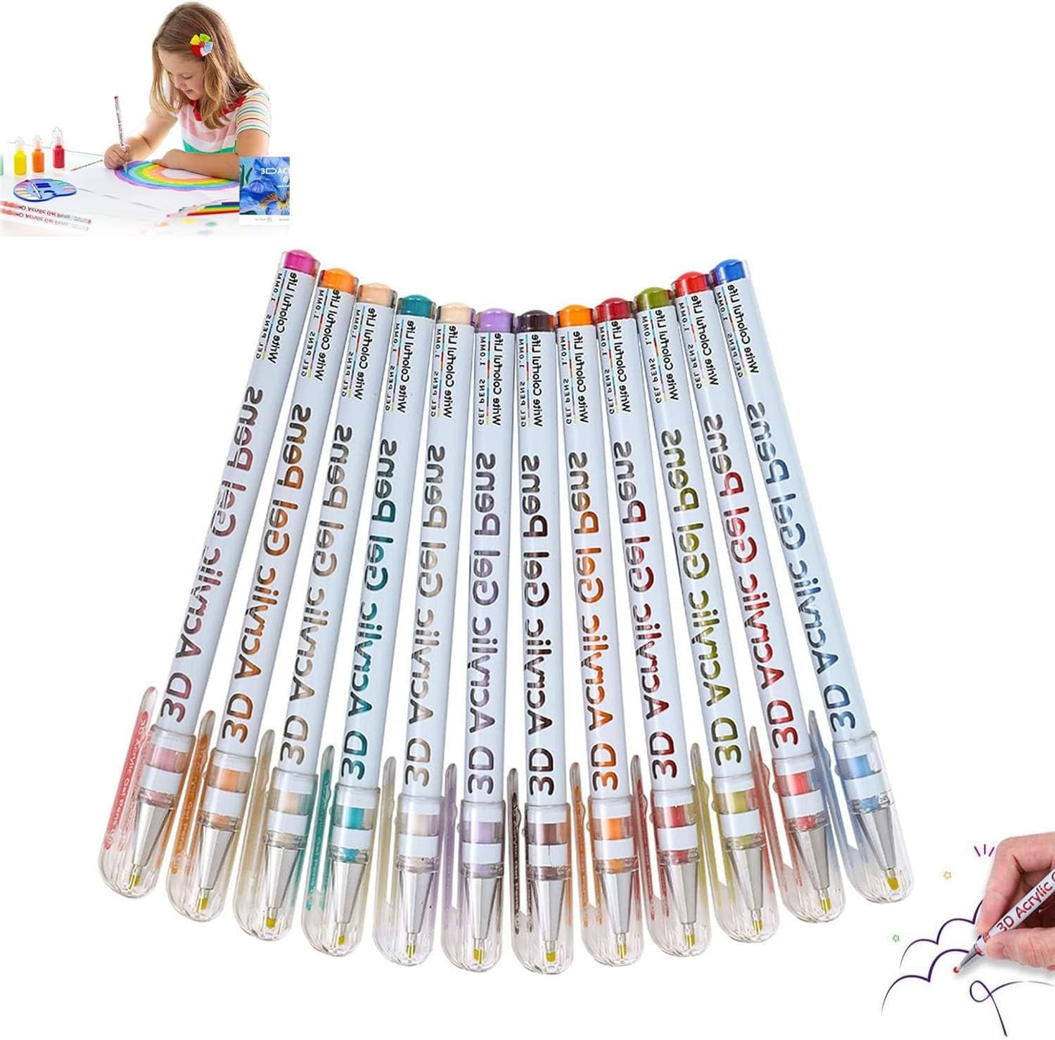 3d Acrylic Pen, 3d Acrylic Gel Pens Write Colorful Life, 3d Acrylic 1 ...
