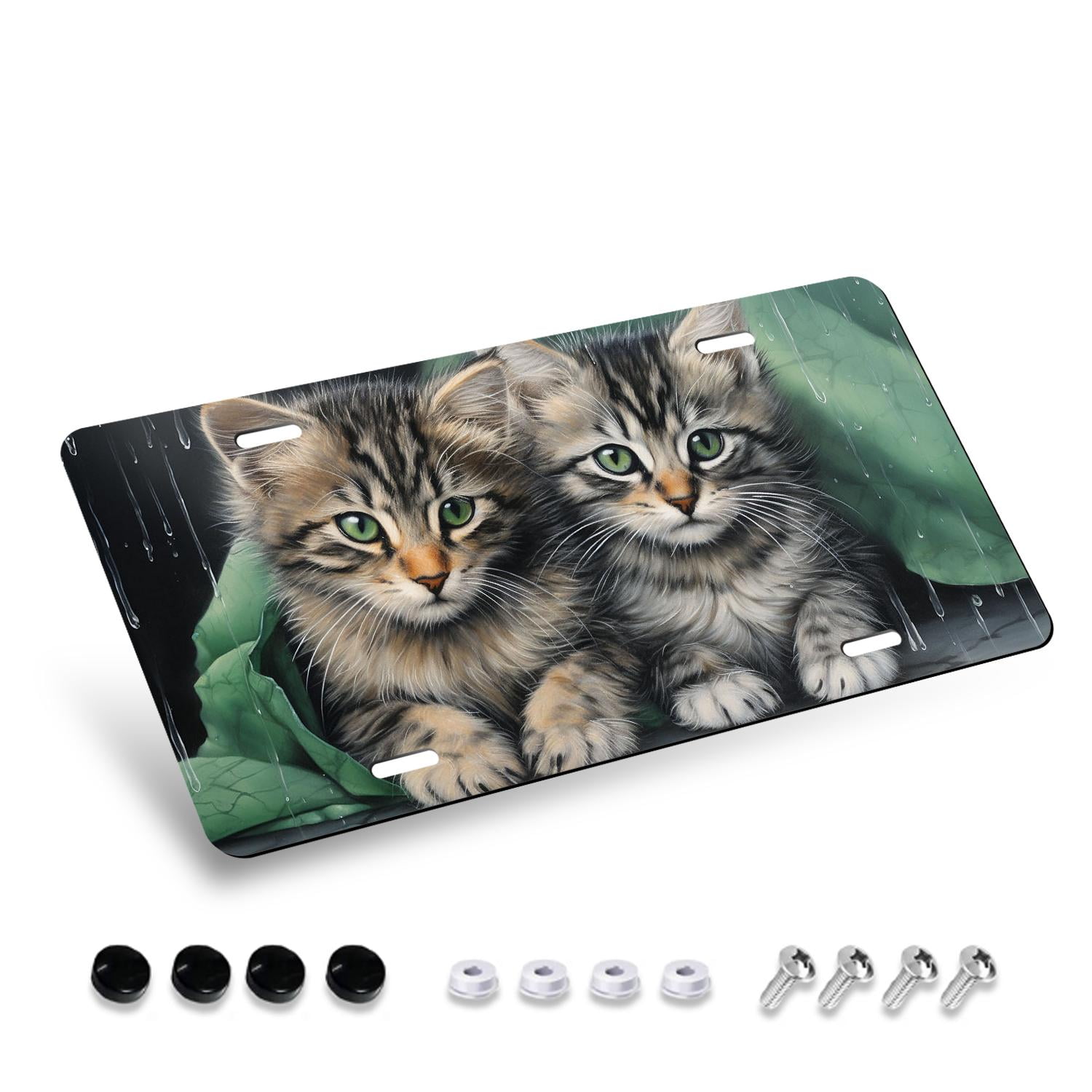 3d Animal Cute Cat design Plate Cover, Decorative Aluminum Novelty ...