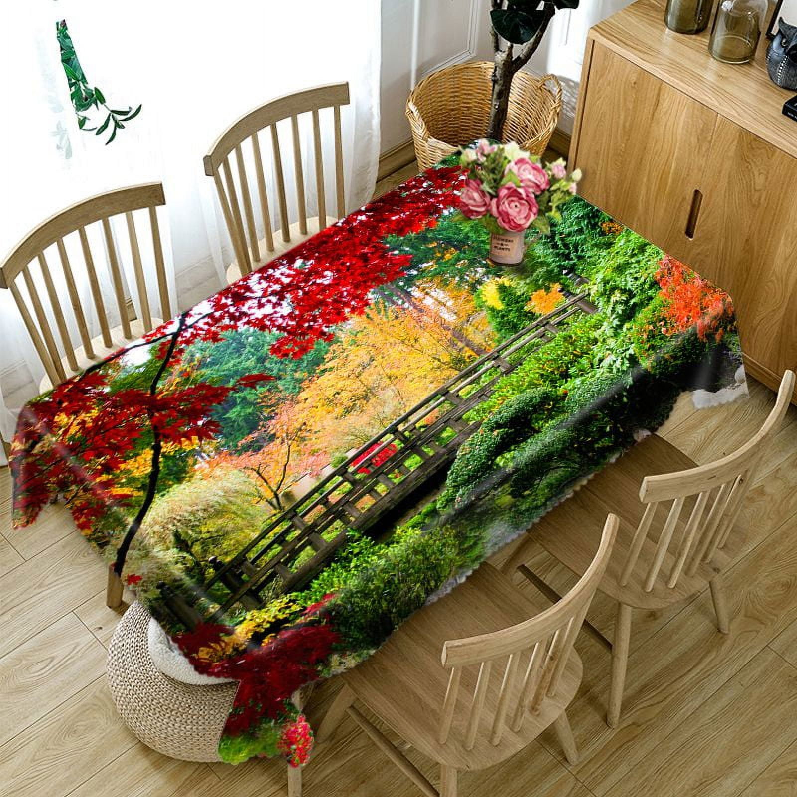 3d Bamboo Boulevard Tablecloth Chinese Style Peach Blossom Pattern ...