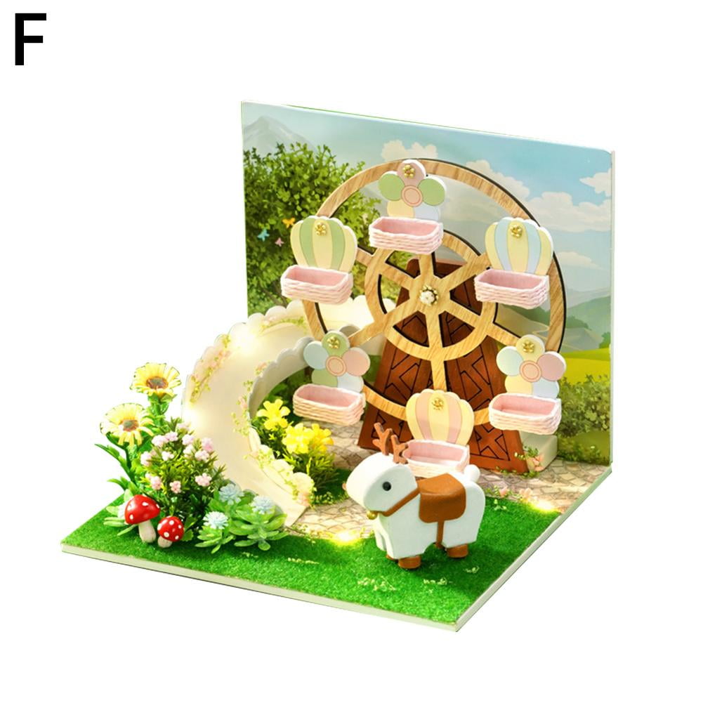 3d Building Model DIY House Miniature Self-assembly Special Gift C8L6 ...