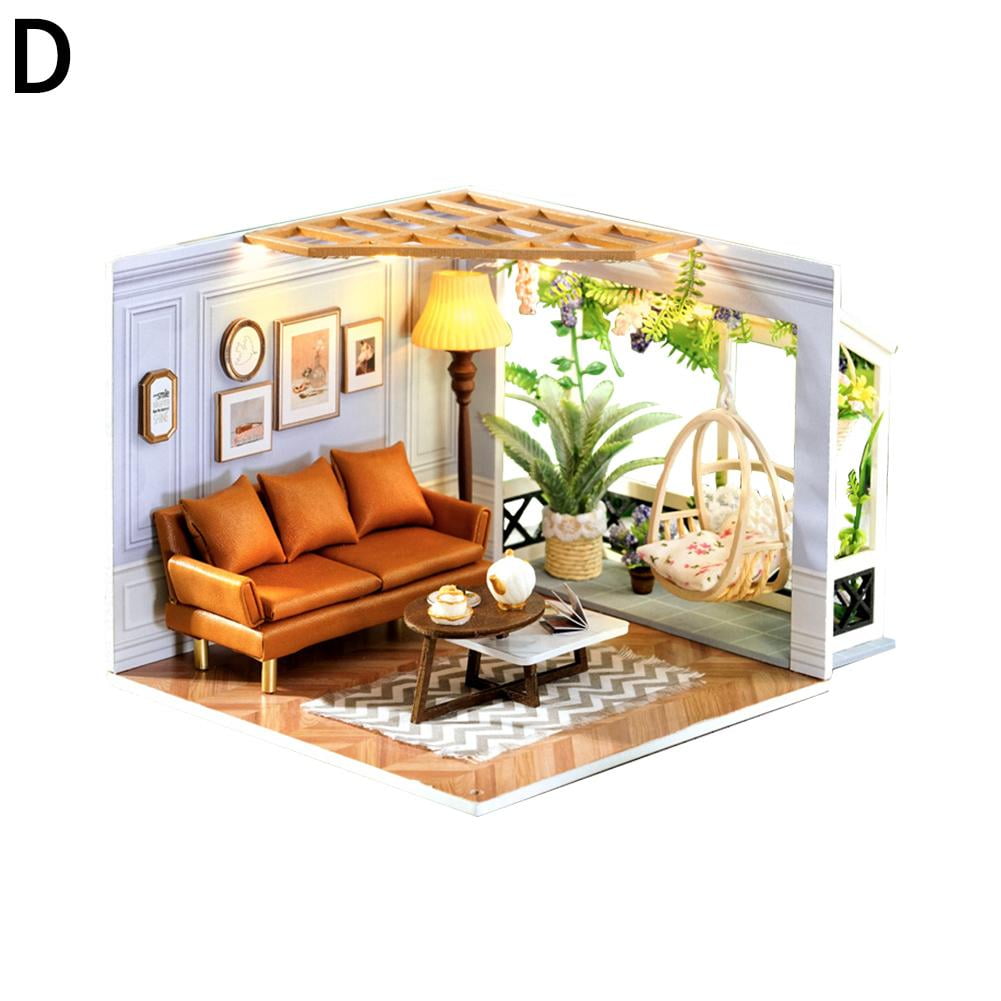 3d Building Model DIY House Miniature Self-assembly Special Gift N8F6 ...