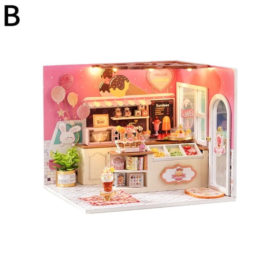 3d Building Model DIY House Miniature Self-assembly Special Gift R9C9 ...