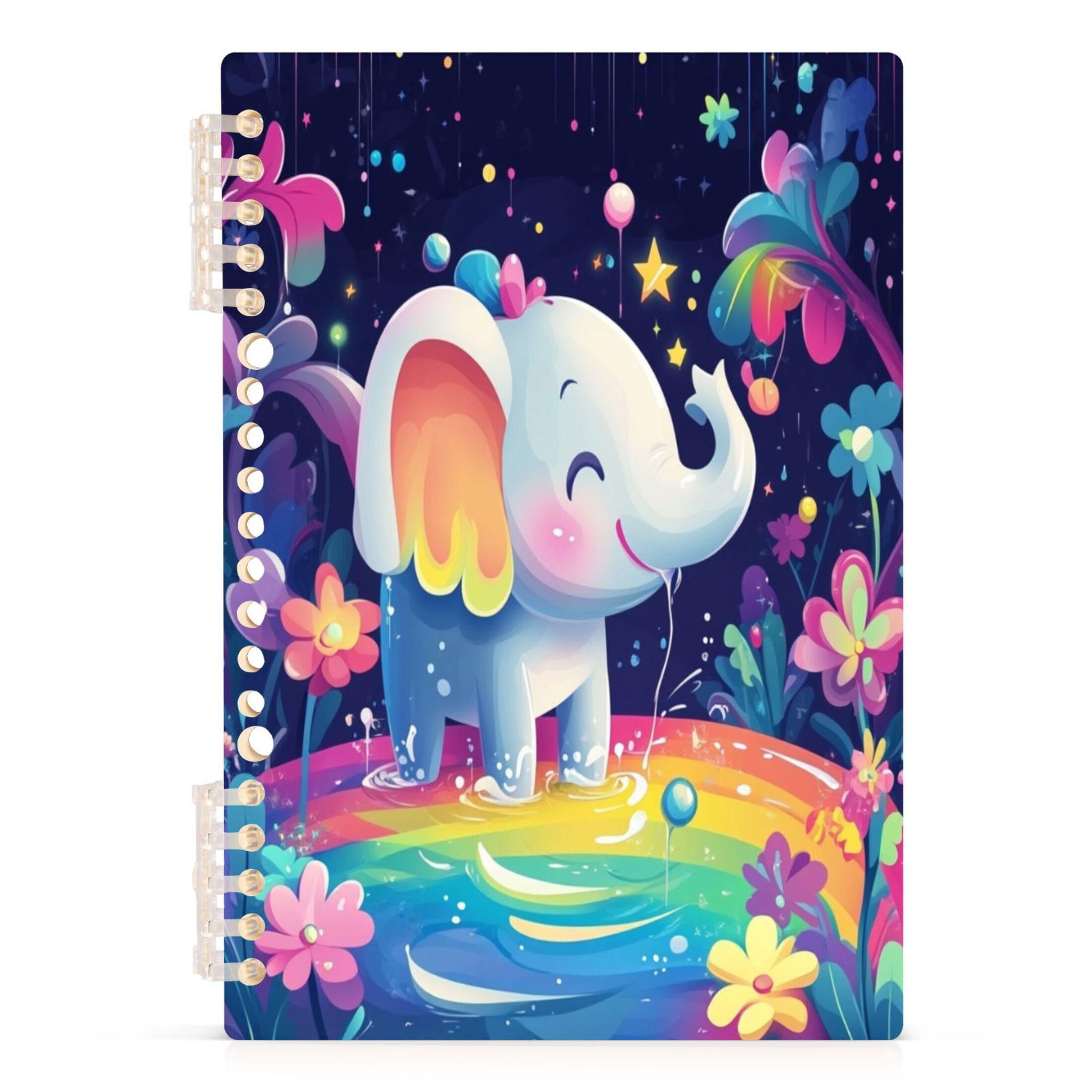 3d Cartoon Style Elephant A5 8.3x5.7in PP Notebook, Adjustable Rings ...