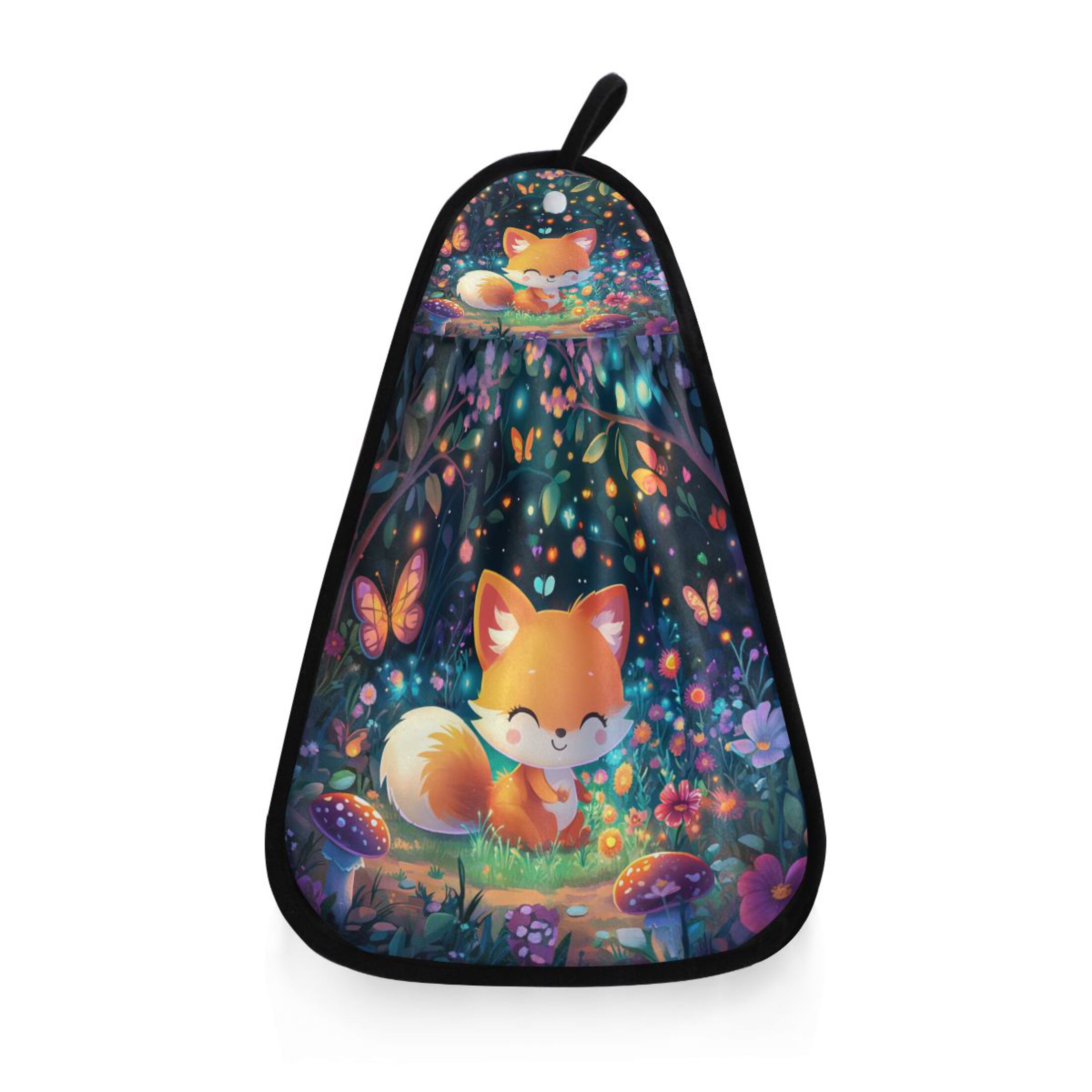 3d Cartoon Style Fox Hanging Towel Hand Towel 16.53x12.20in Quick ...