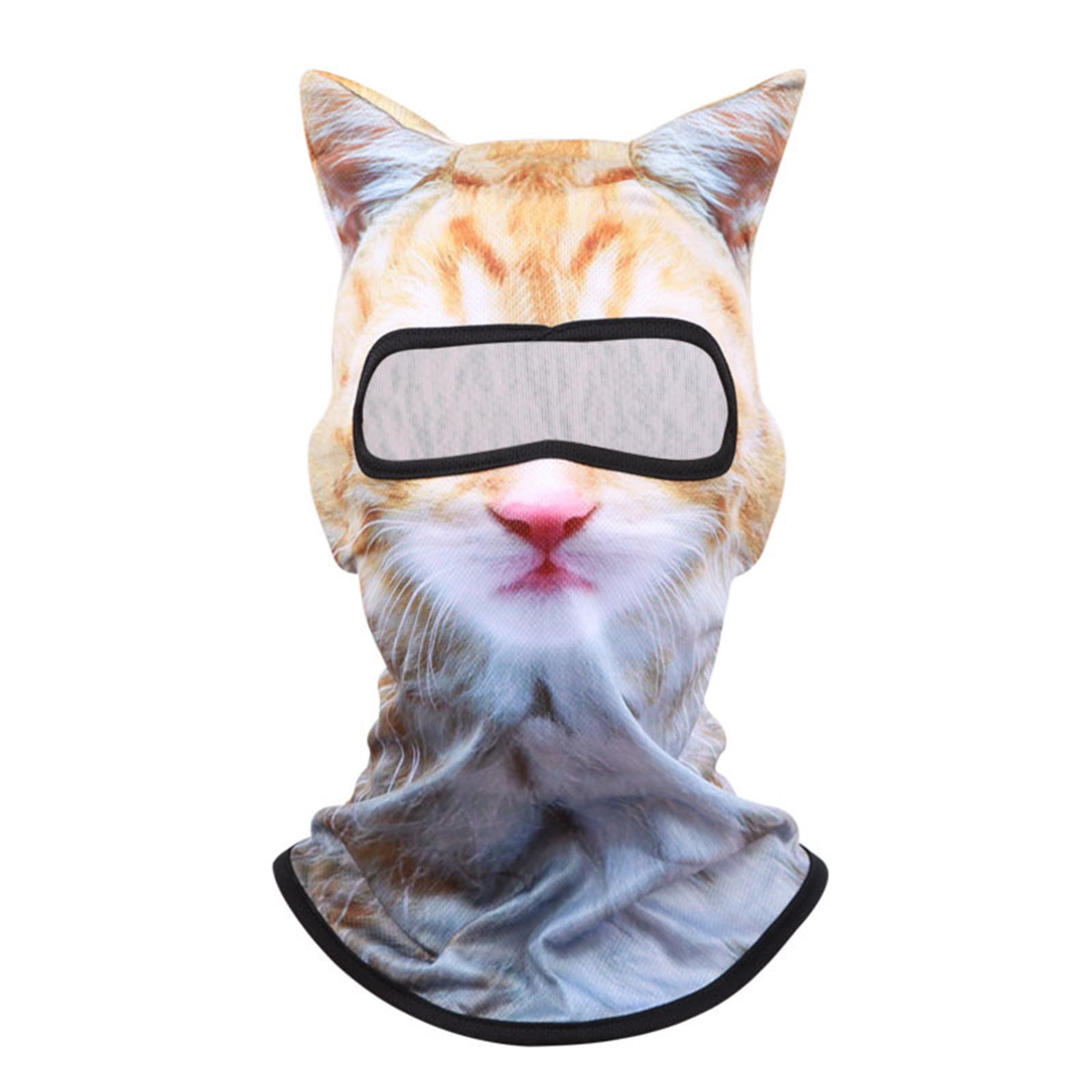 3d Cat Ski Balaclava Face Mask With Ears Novelty Cat Sheisty Mask For ...