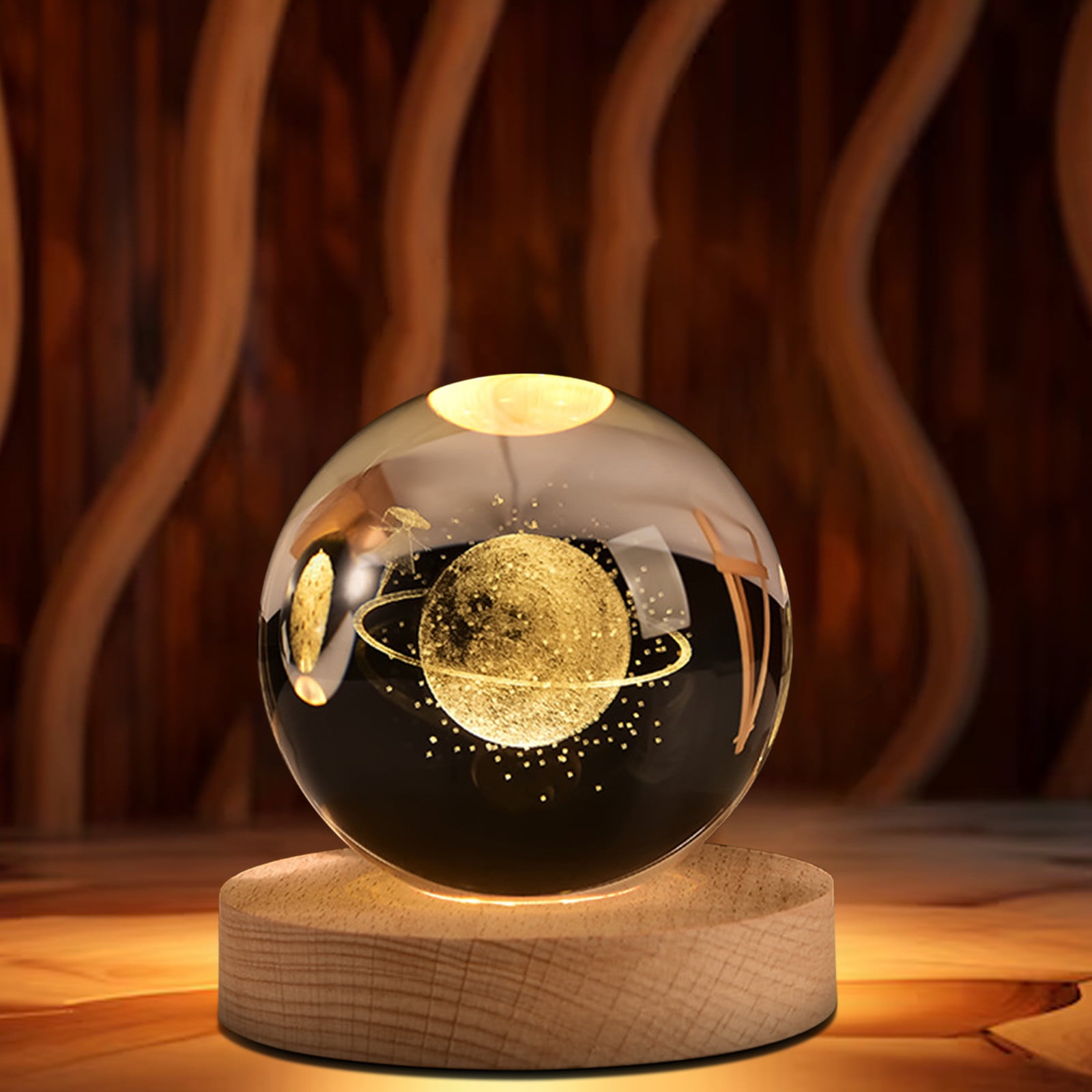 3d Crystal Ball Saturn Night Light,Christmas Crystal Ball,Pace Decor ...