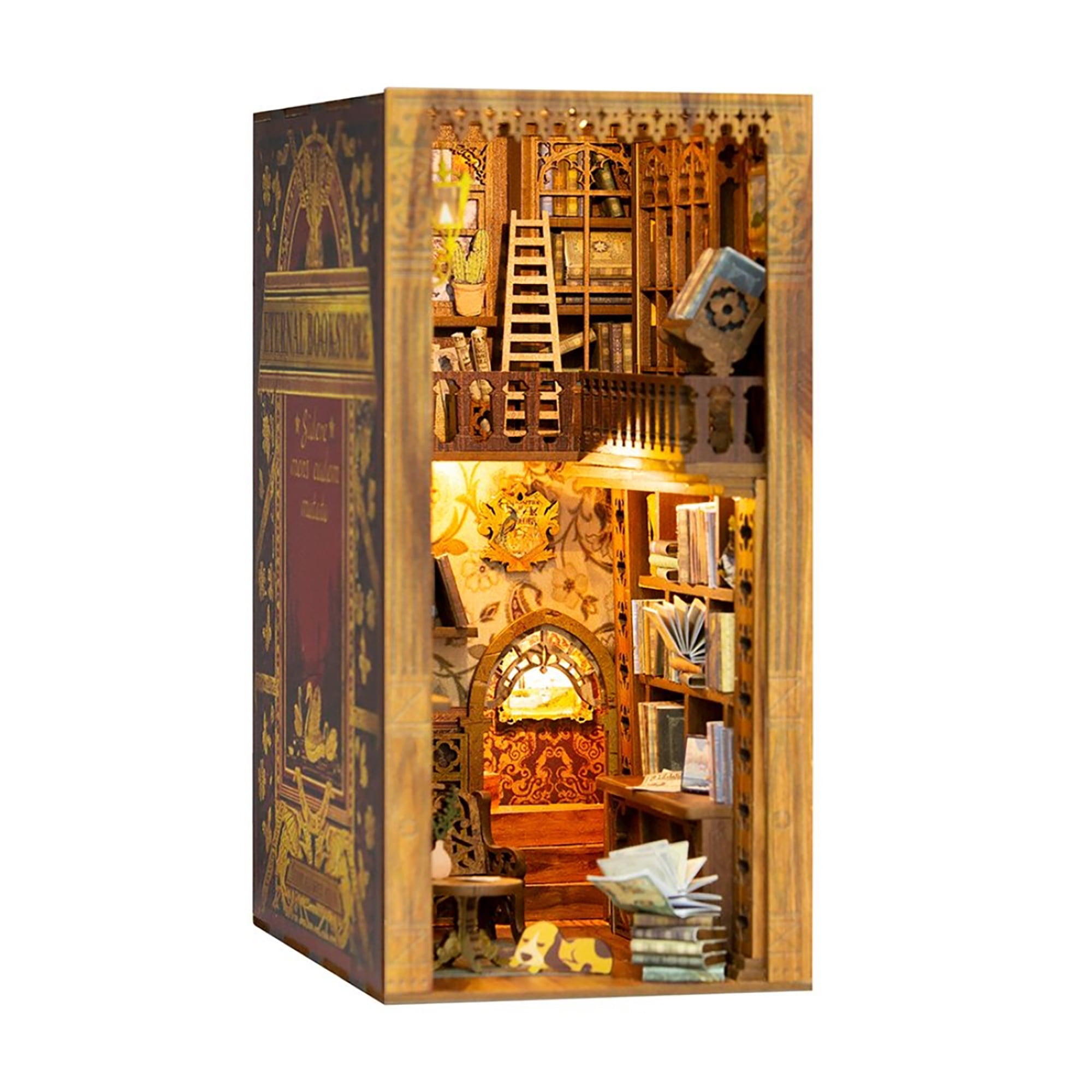 3d DIY Wood Puzzle 172 Pieces Book Nook Kit Eternal Bookstore 3D ...