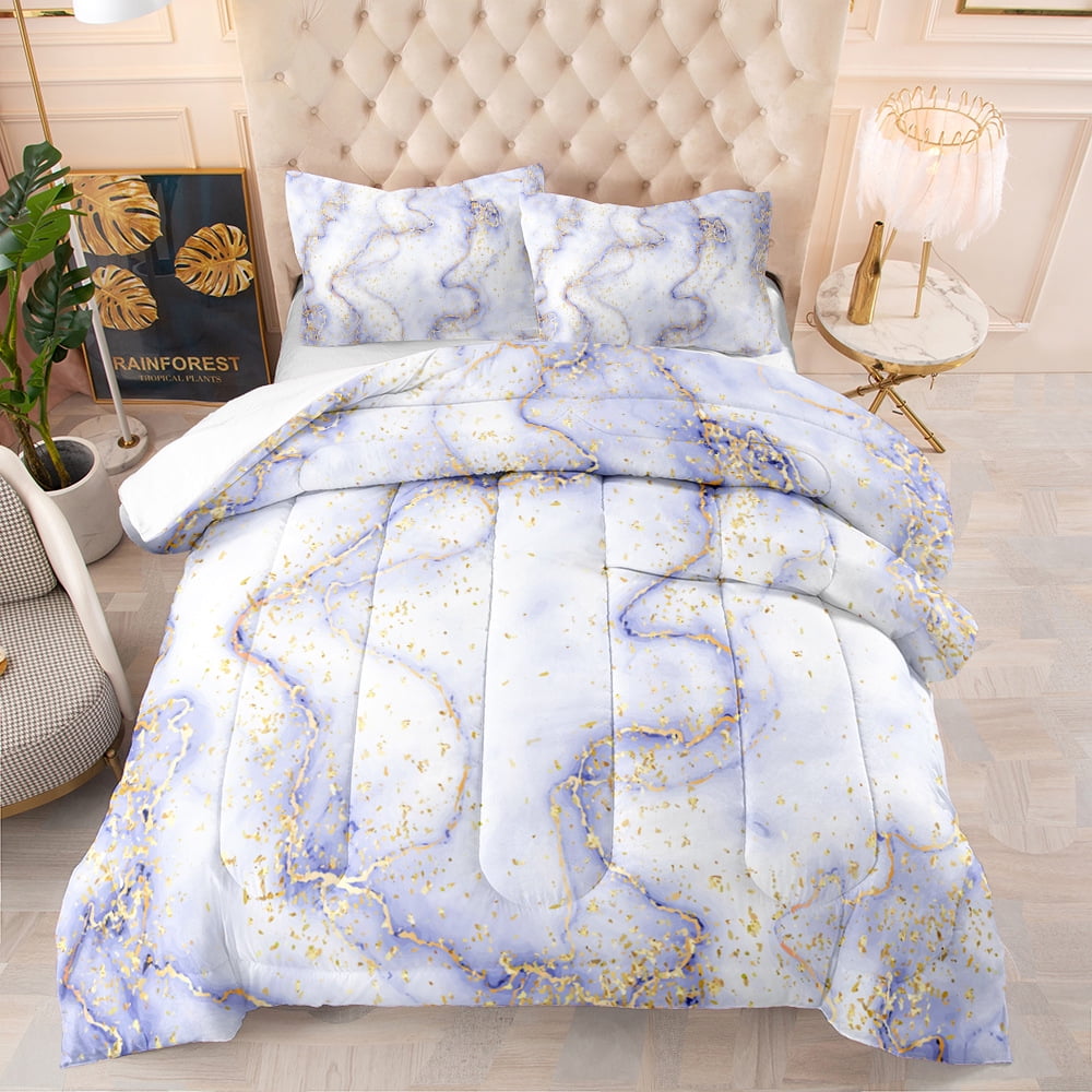 3d Digital Printing Marble Texture Pattern Bedding Quilt Simple Color ...