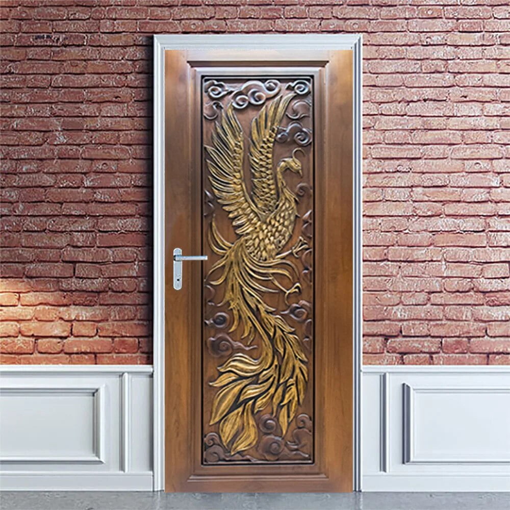 3d Door Decals Landscape Romantic Wall Decals Bedroom Wooden Door ...