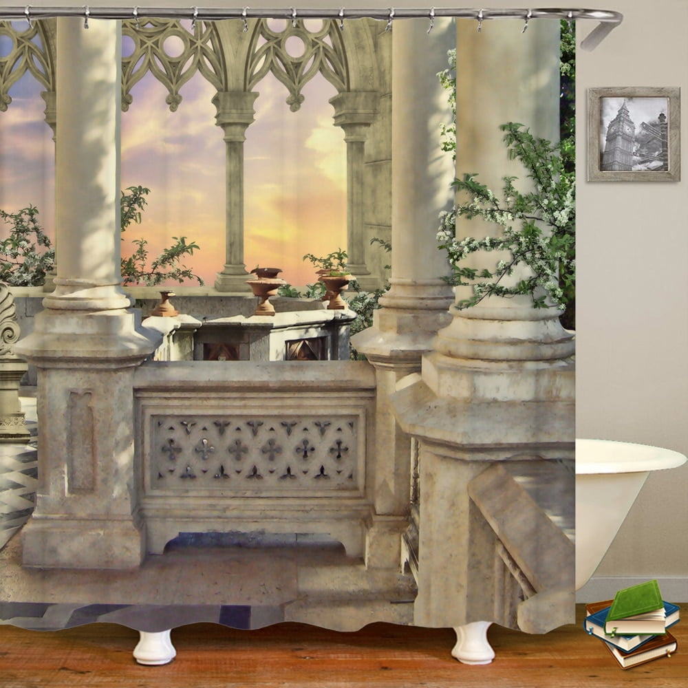 3D European dome fairytale fantasy forest printing bathroom waterproof ...