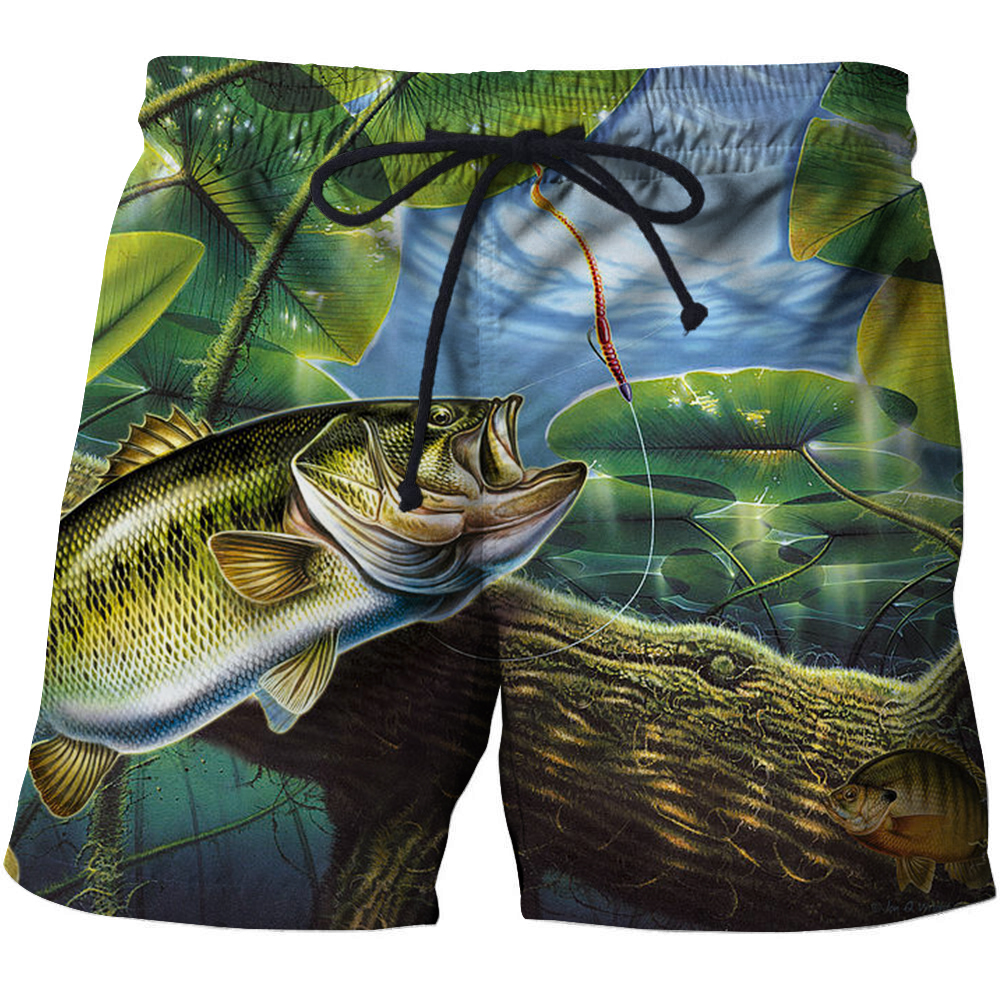 3d Fish Quick Dry Summer Men Swimwear Men Beach Board Shorts Briefs For ...