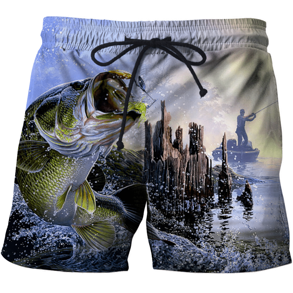 3d Fish Quick Dry Summer Men Swimwear Men Beach Board Shorts Briefs For ...