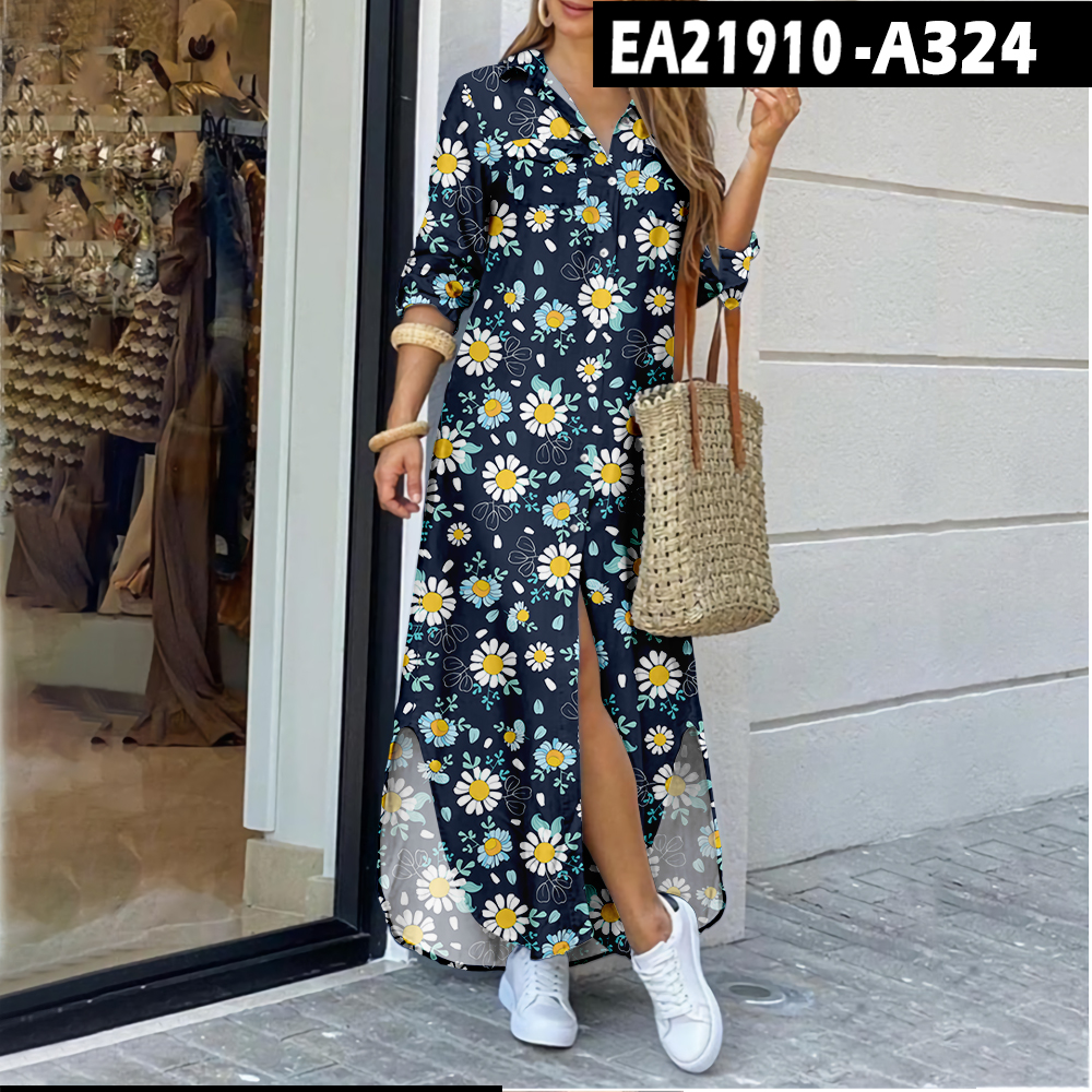 3d Floral daisy women's Dress clothing shirt Multicolor Cool long skirt ...