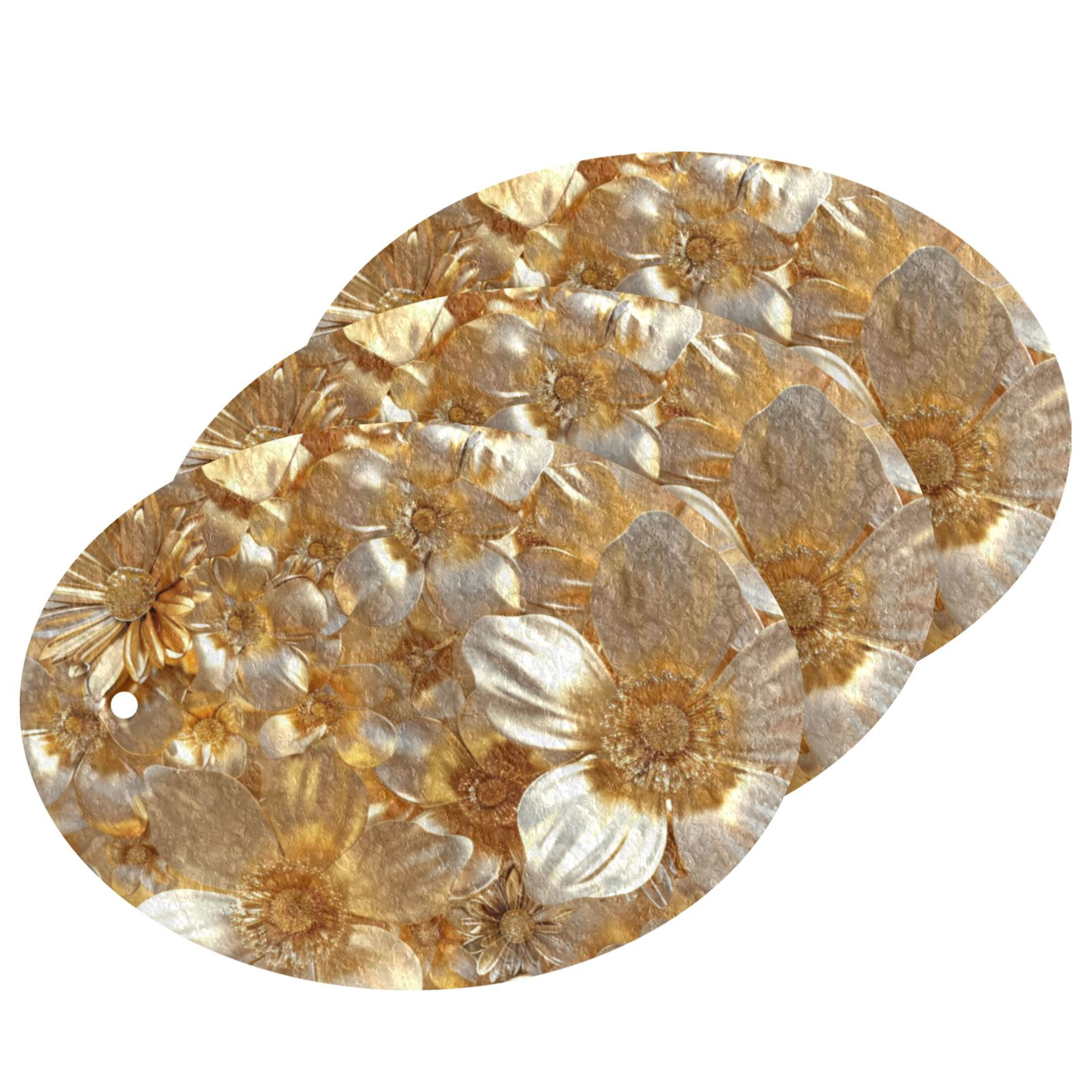 3d Gold Flowers 3 Pack Dish Sponges Bulk Natural Sponges Compressed ...