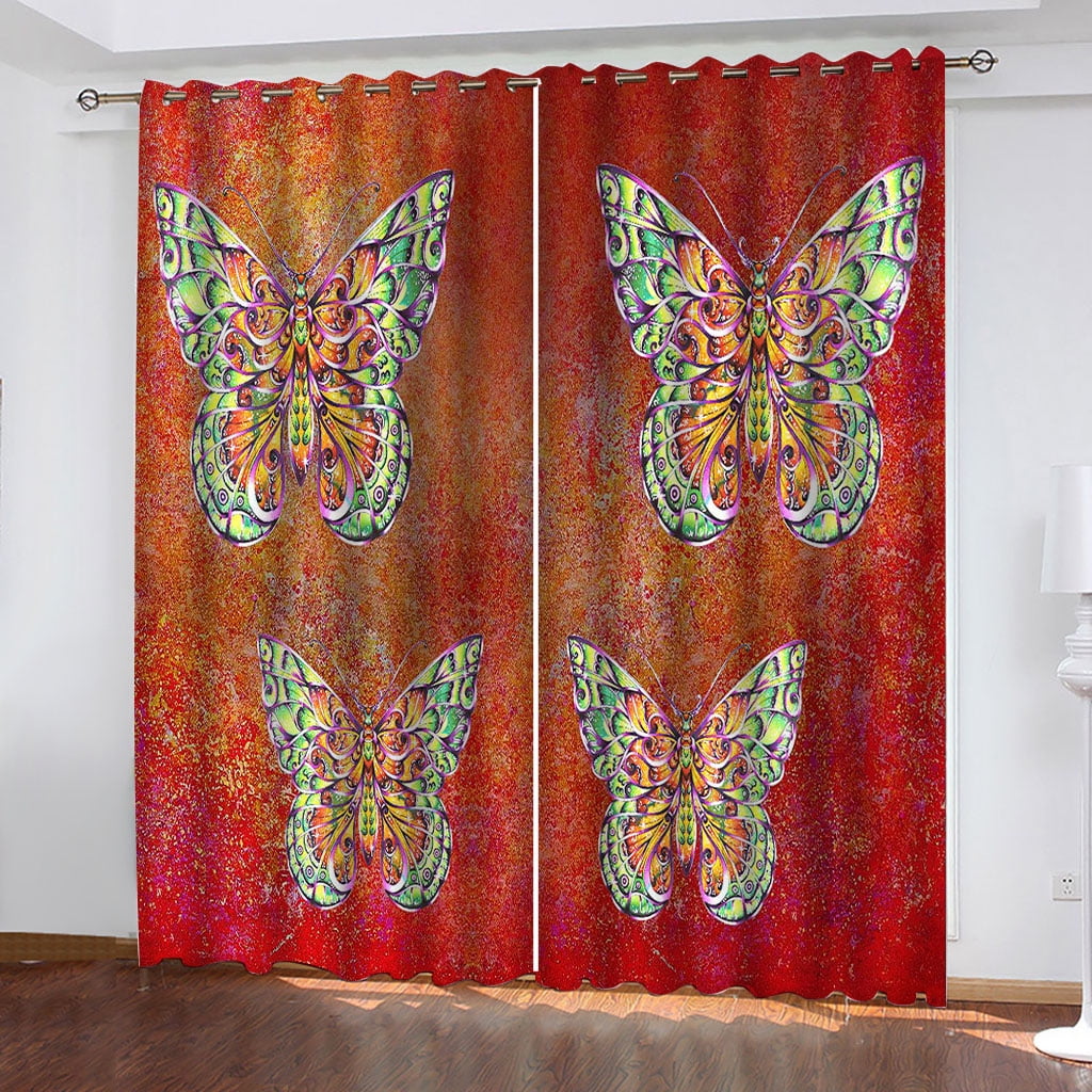 3d Golden Peacock Relief Polyester Light Filtering Drapes Modern Theme ...