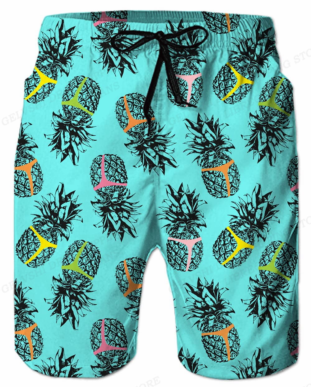 3d Graphic Swimwear Shorts Flame 3D printed Surfing Board Shorts ...