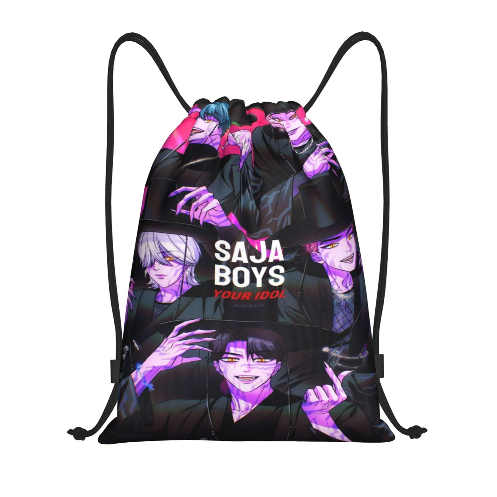 3d Graphics Kpo-p Demon Hun-ter Print Drawstring Bag Backpack ...