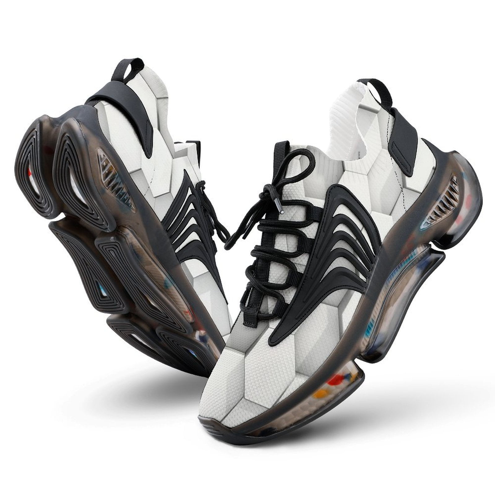 3d Hexagon Tile Brick Pattern Walking Shoes for Men Woman Lightweight ...